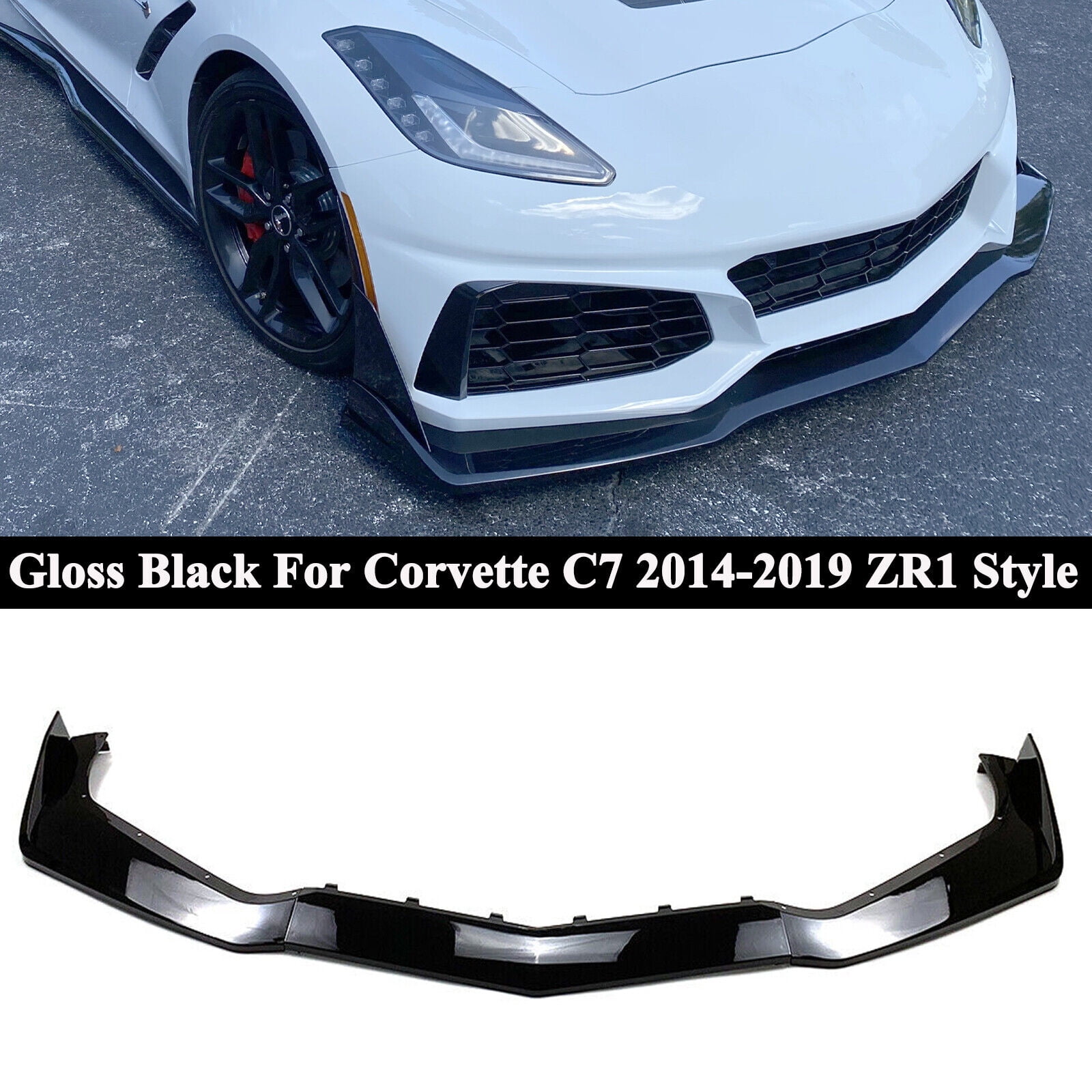 HUIMART For Corvette 14-19 C7 ZR1 Style Conversion Front Bumper Lower ...