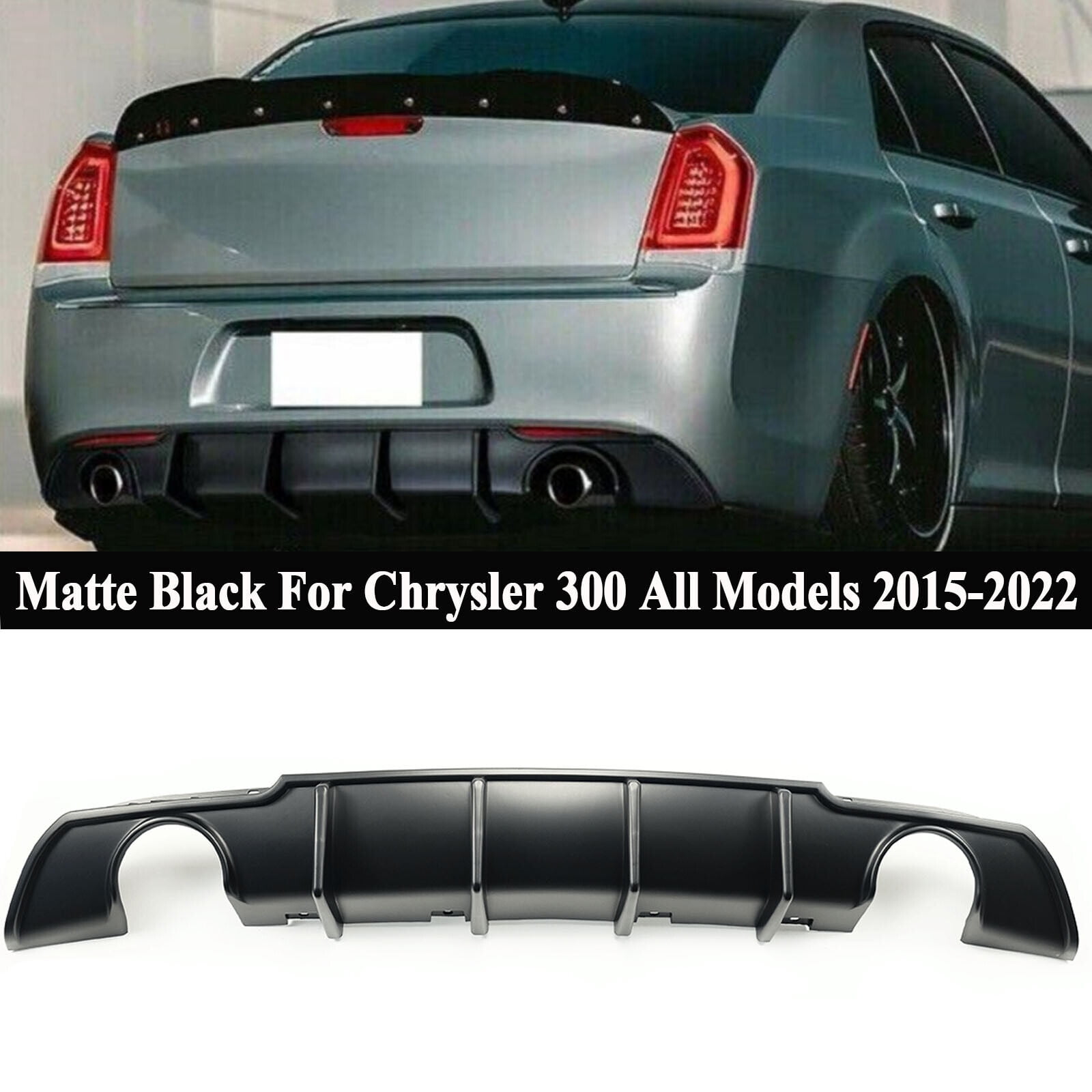 HUIMART Rear Diffuser Bumper Lip For Chrysler 300 C S 2015-2022 Gloss ...