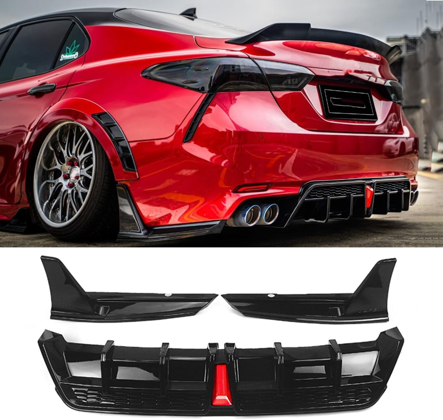 HUIMART Rear Diffuser Lip Compatibility with 2018-2023 Camry SE XSE V2 ...