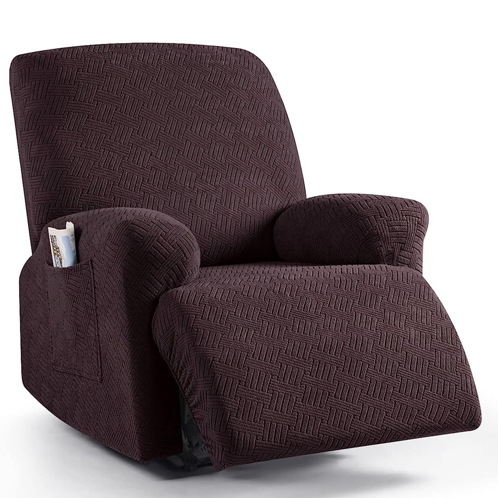 HUIMART Recliner Chair Cover 4-Pieces Stretch Recliner Armchair ...