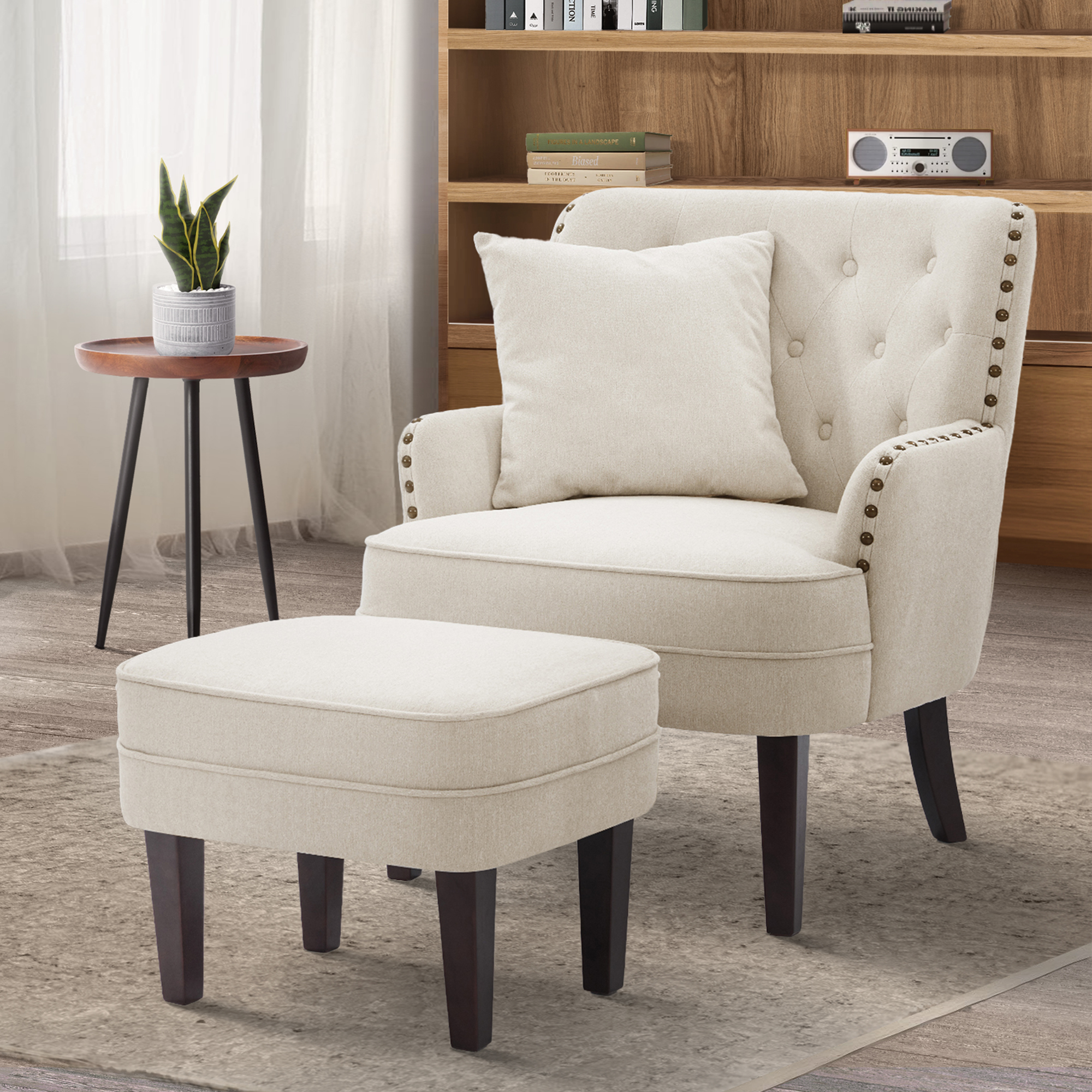 Zechuan Ottoman Square Lazy Chair - Accent Chair for Living Room ...