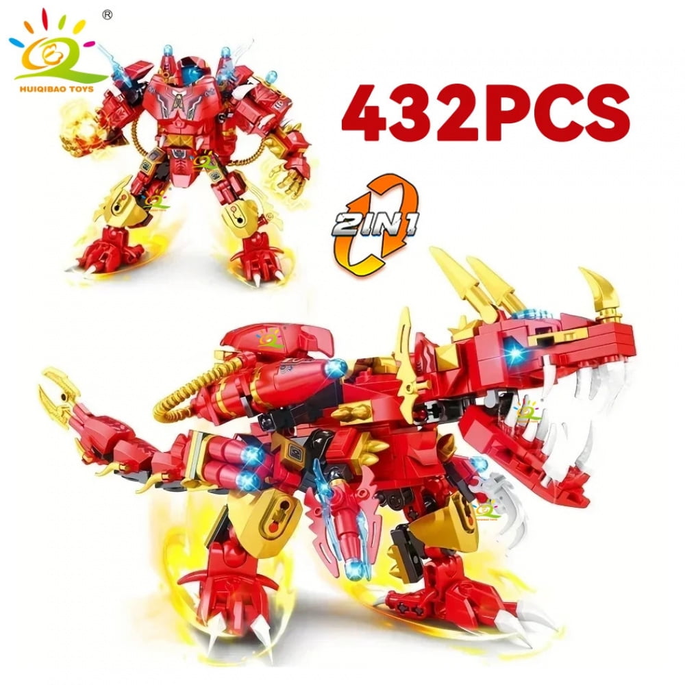 HUIQIBAO 2in1 Jurassic Dinosaur World Model Building Blocks City ...