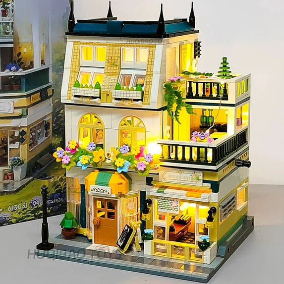 HUIQIBAO 997PCS Mini Garden Hotel Model Building Blocks, City Street ...