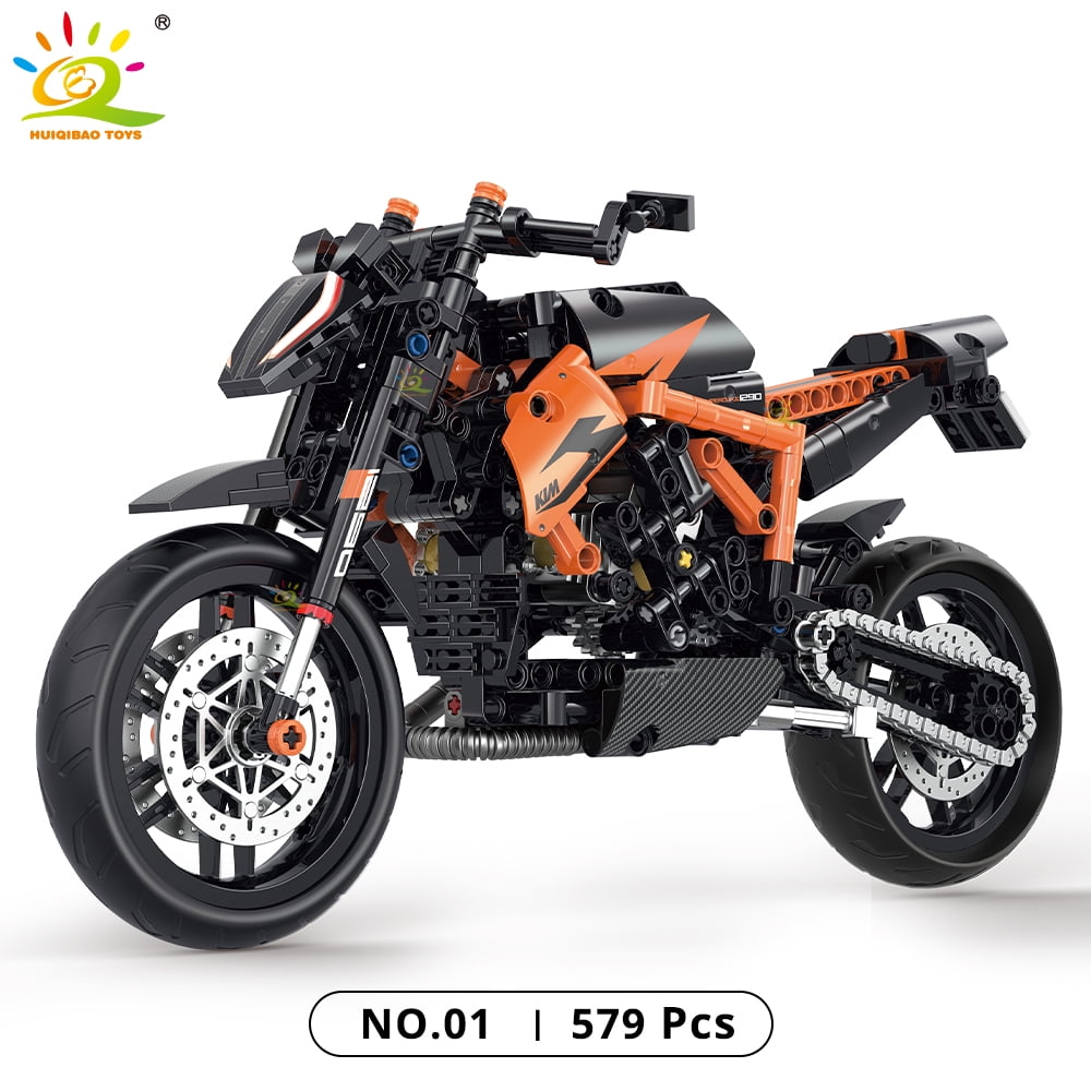 HUIQIBAO High-tech Classic Motorbike Building Model Blocks Moto City ...