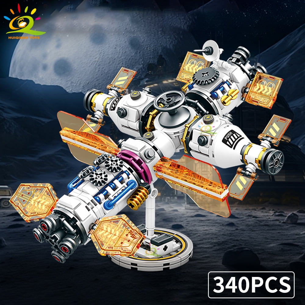 HUIQIBAO MOC Space Stastion Astronaut Rocket Model Building Block Model ...