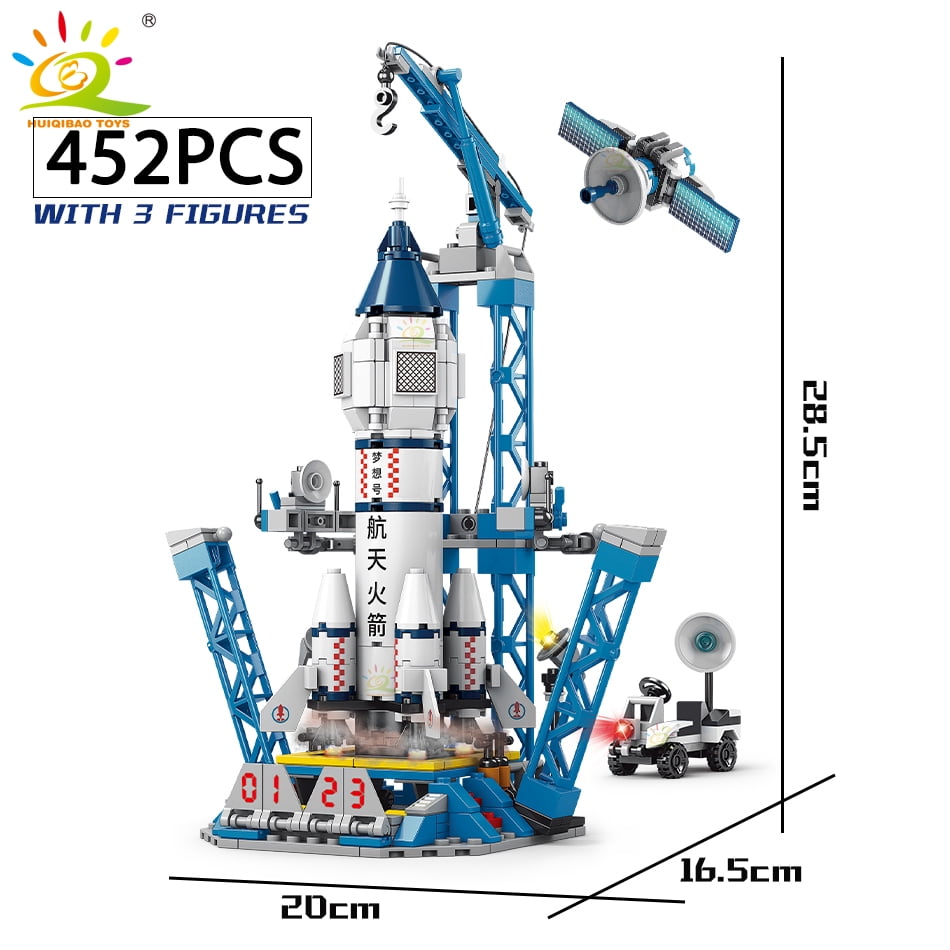 HUIQIBAO Space Aviation Manned Rocket Building Blocks With Astronaut ...