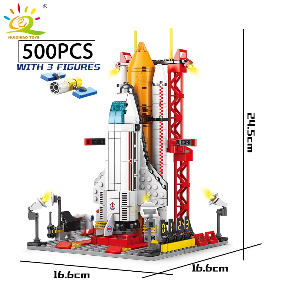 HUIQIBAO Space Aviation Manned Rocket Building Blocks With Astronaut ...