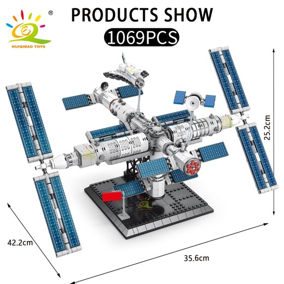 HUIQIBAO Space Station Building Blocks With Astronaut Figure City ...