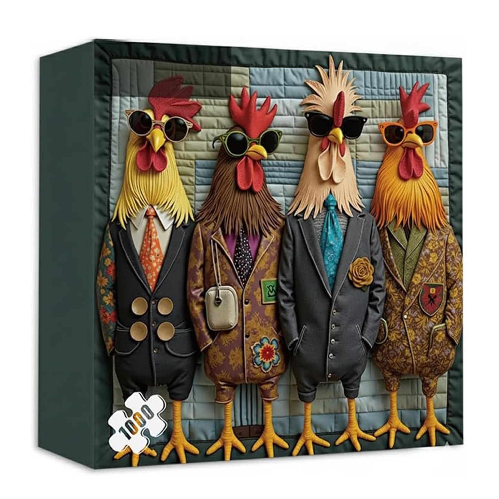 HUISZJ 1000 Pieces Roosters Jigsaw Puzzle, Fashionable Runway Roosters ...