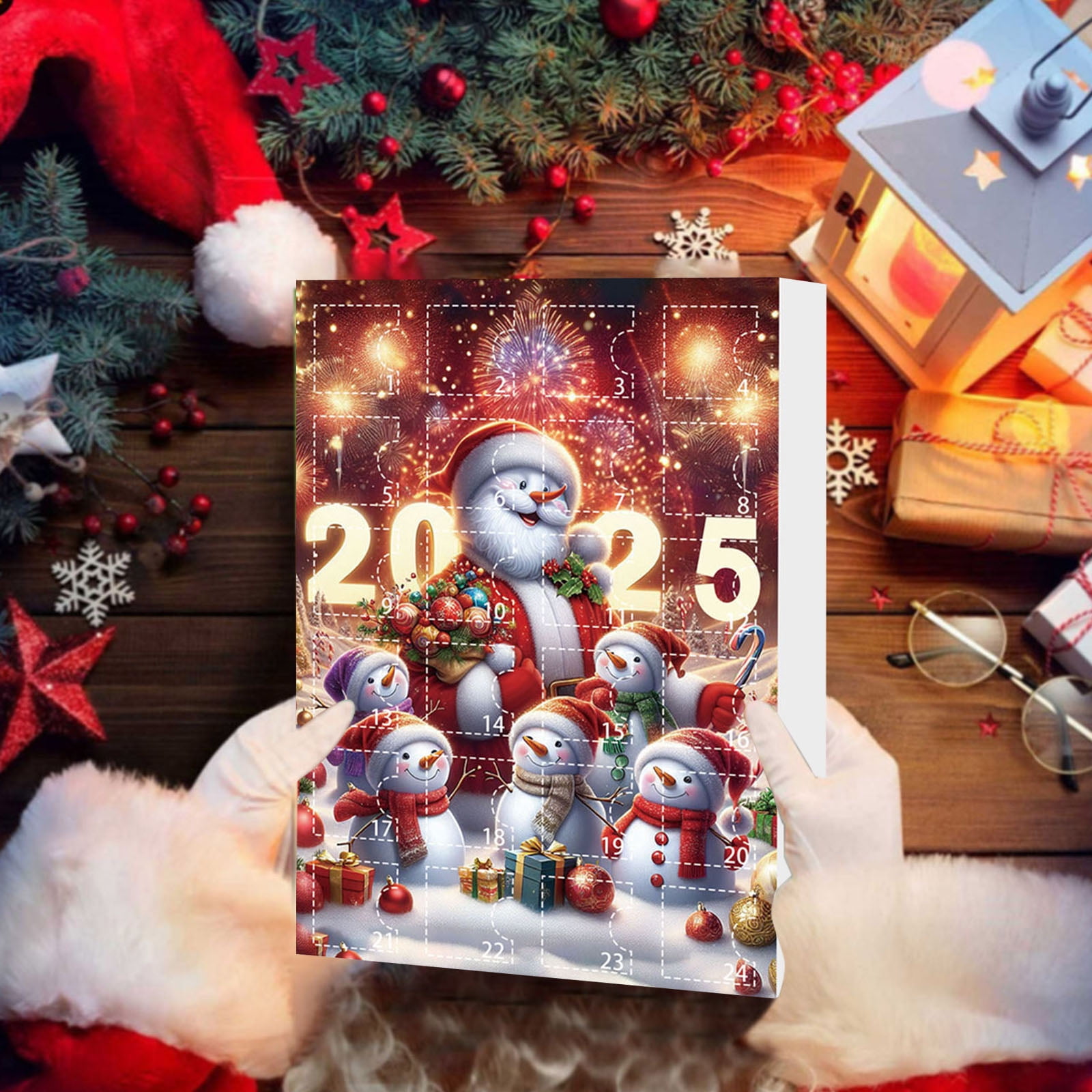 HUISZJ 24-Days Christmas Advent Calendar Snowman Blind Box - 24 Pcs ...