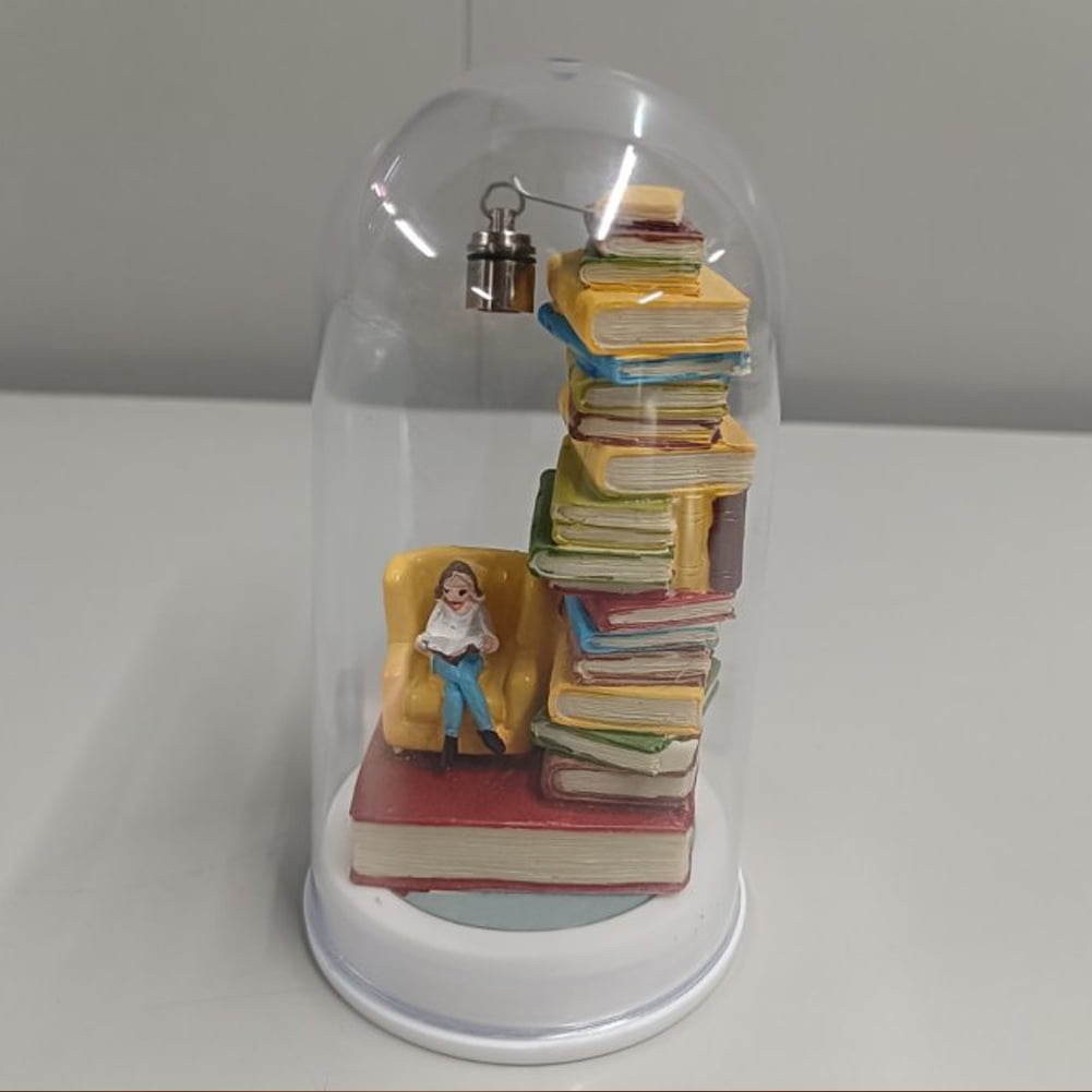 HUISZJ Christmas Reader Night Light, Mini Books Reader Sculpture Light ...