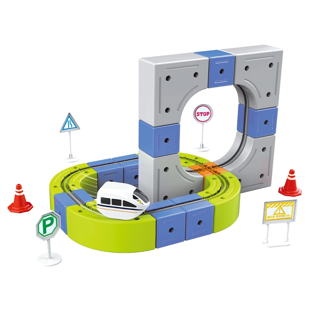HUISZJ Electric Train Toys Set, Flexible Race Track Building Toy ...