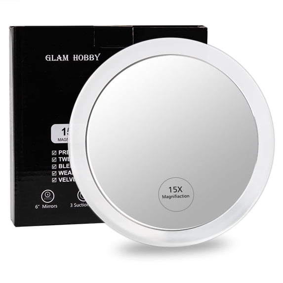HUISZJ Magnifying Mirror, Portable Travel Makeup Mirror Wall Mount ...