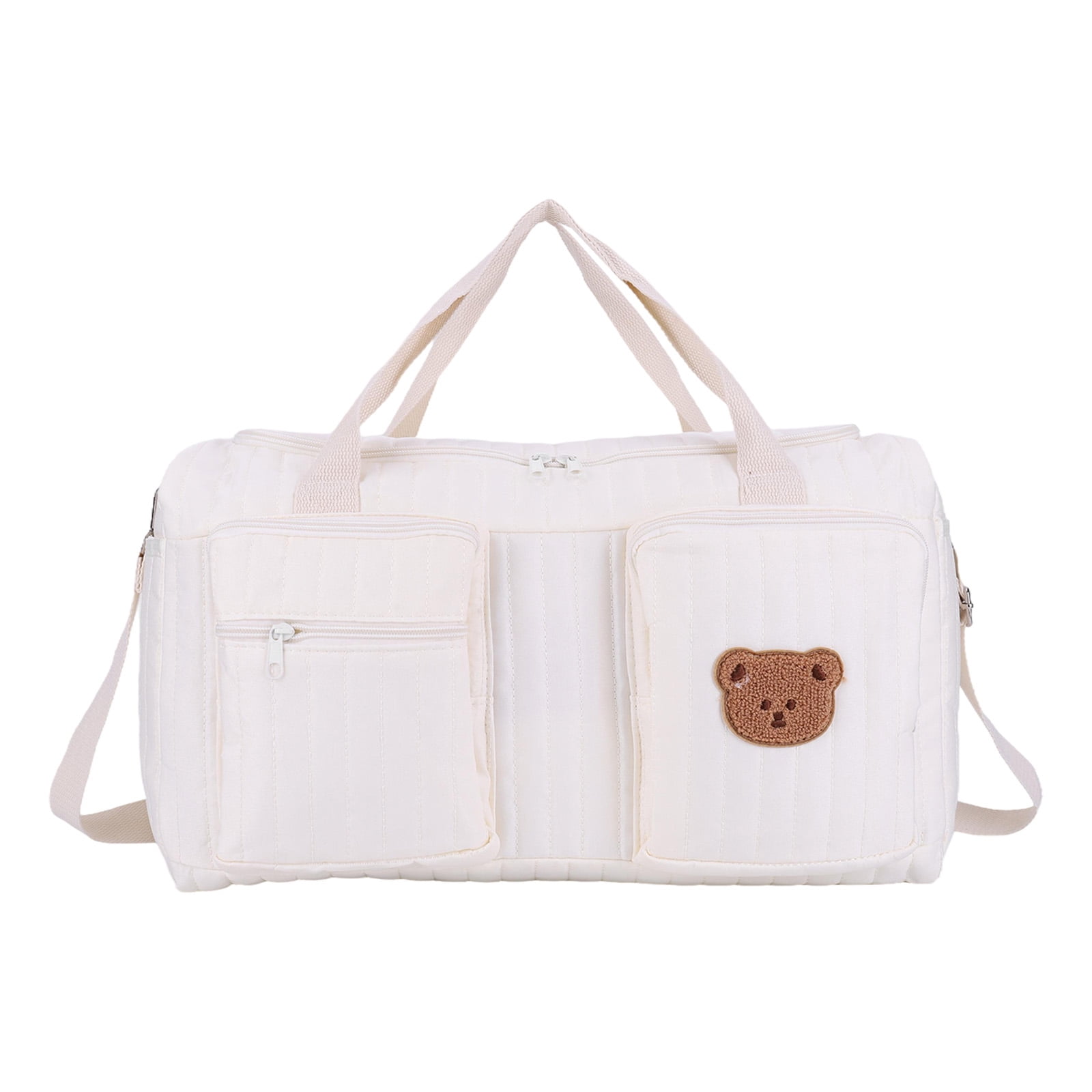 HUISZJ Quilted Baby Diaper Bag, Cute Weekender Fabric Packet with ...