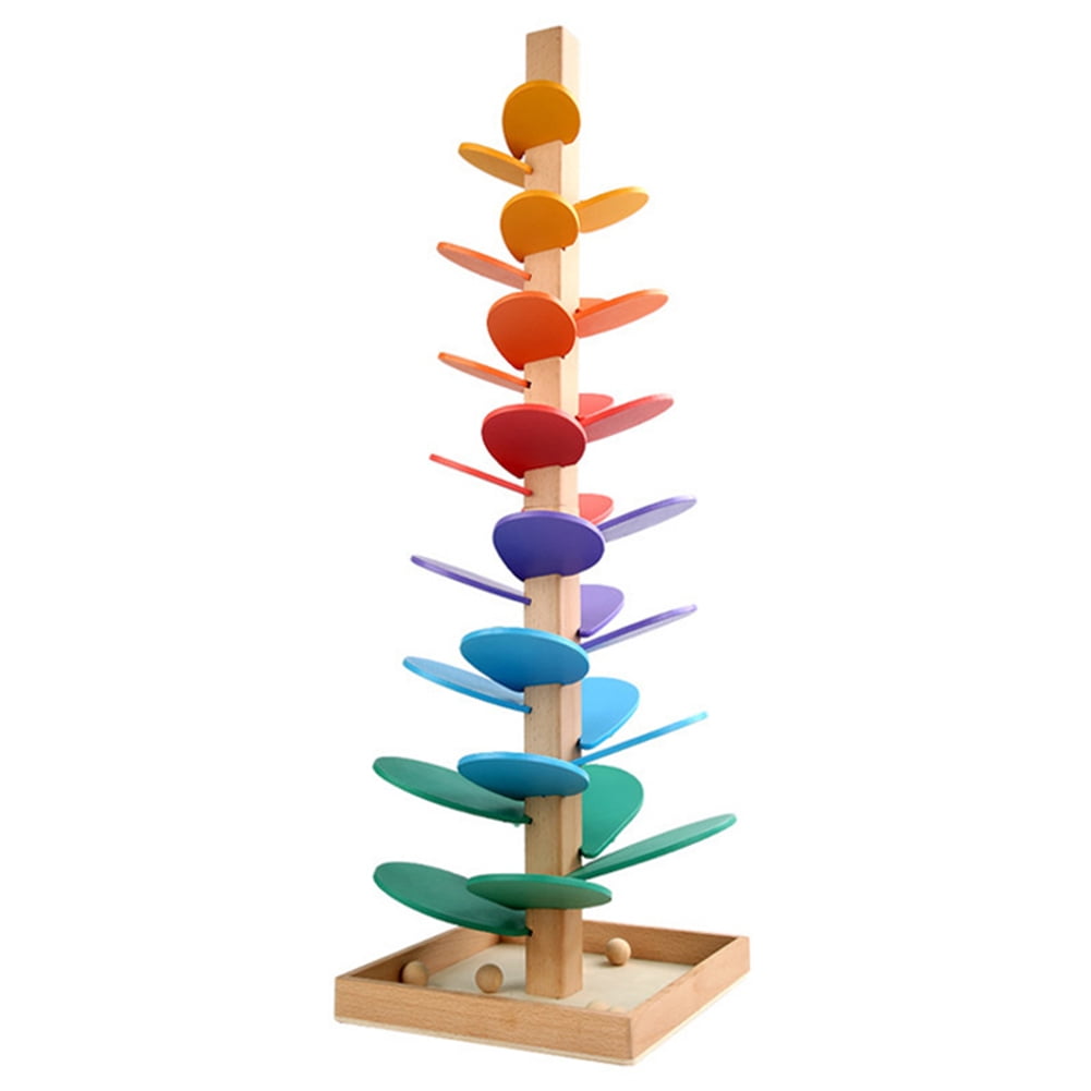 HUISZJ Wooden Marble Run Music Tree Montessori Toy for 4-8 Boys and ...