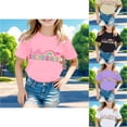 HUITKMM Girls Top Casual Letter Neck Short Sleeved T Shirt Top for ...