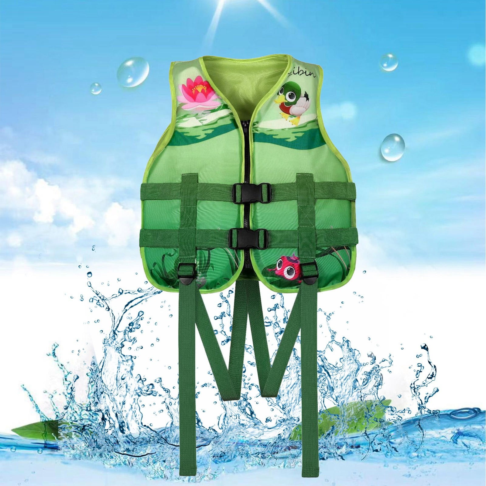 HUITKMM Toddler Life Jackets 2-8 Years Swim Vest Adjustable Buoyancy ...