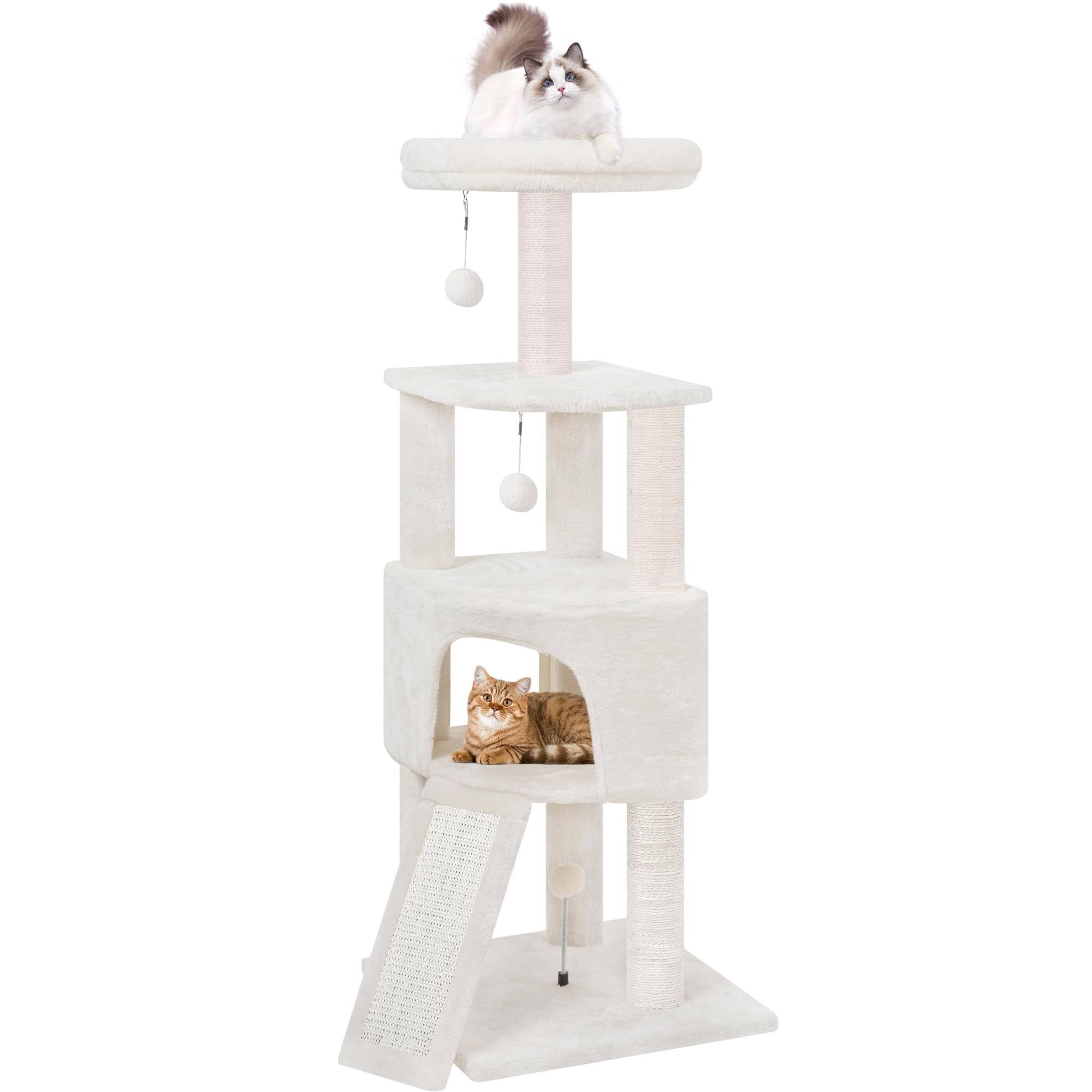 HUITREE 45in Cat Tree Tower with Big Condo for Indoor Cats,Cat Tower ...