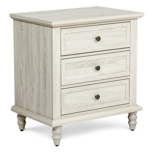 Amposei Retro Wooden Side End Table Vintage Nightstand Bedside Table ...