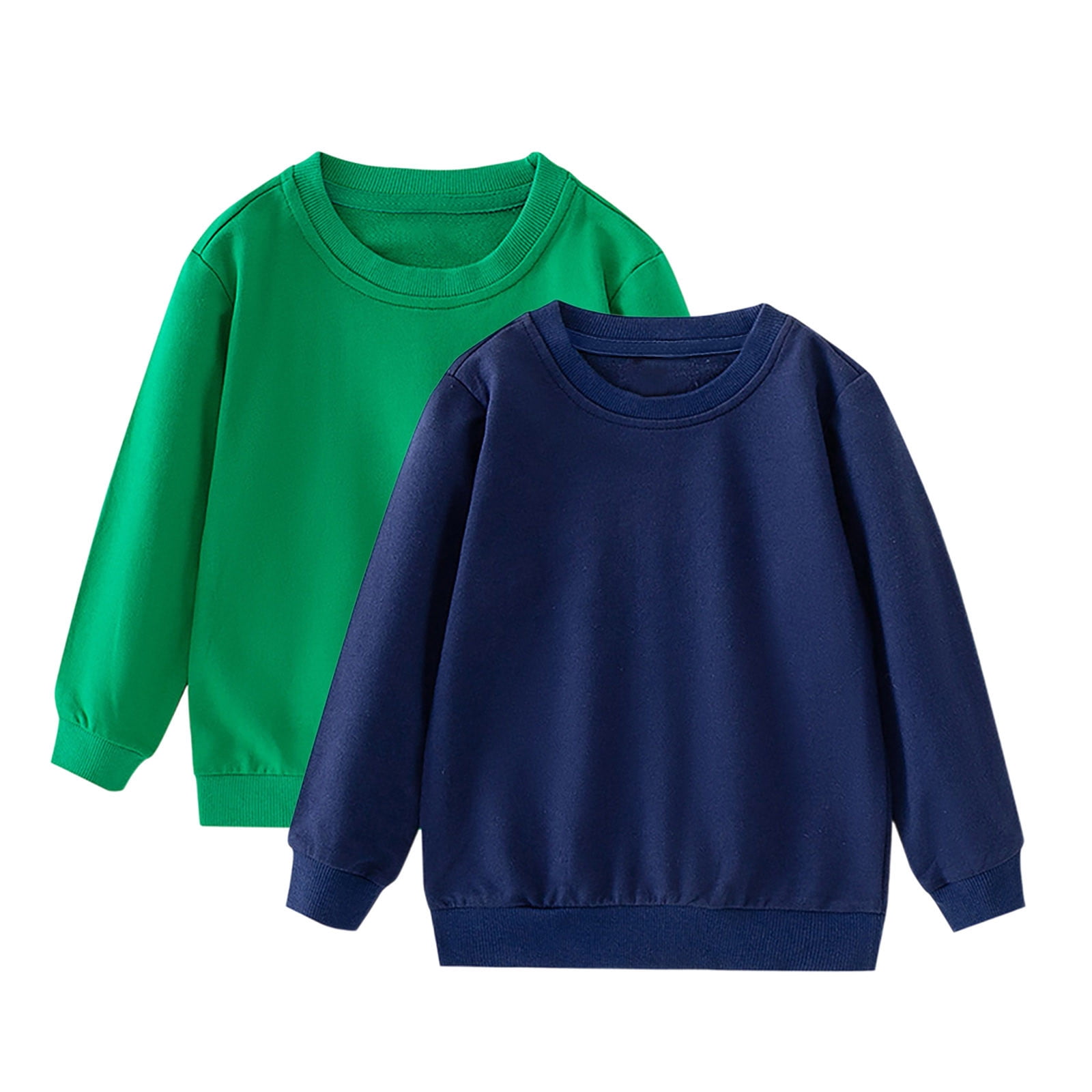 HUJlwoi 2 Pack Infant Baby Long Sleeve Sweatshirt Crew Neck Comfort ...