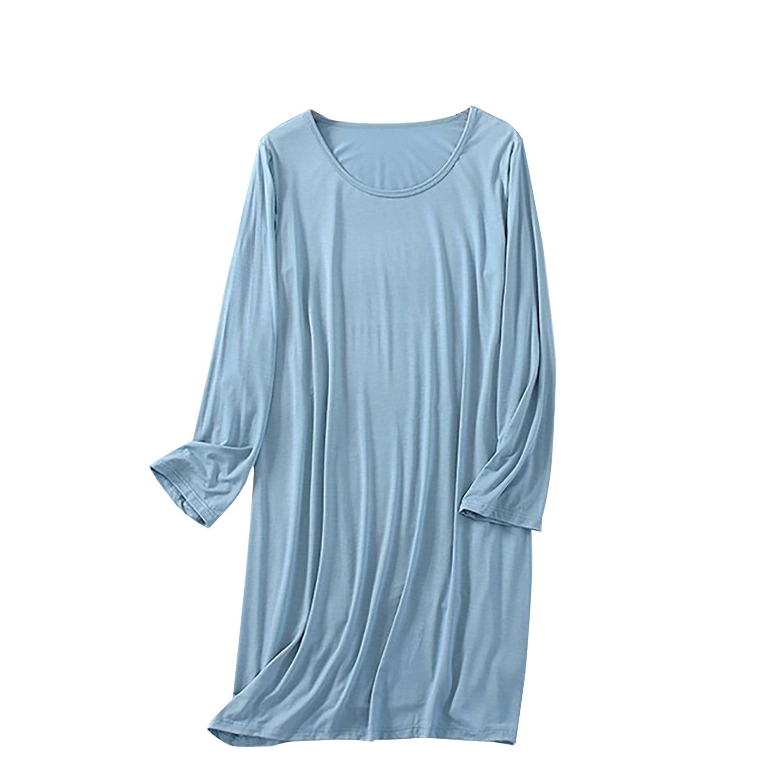 HUJlwoi Plus Size Nightgowns for Women Modal Ladies Sleepshirt Cozy ...