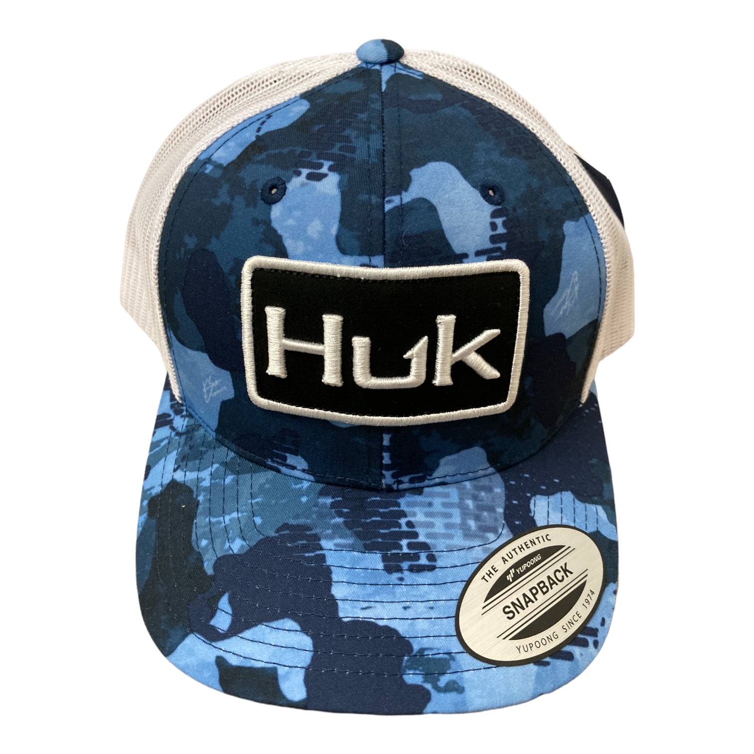 Huk Men's Snapback Huk'd Up Angler Refraction Mesh Adjustable Hat (San ...