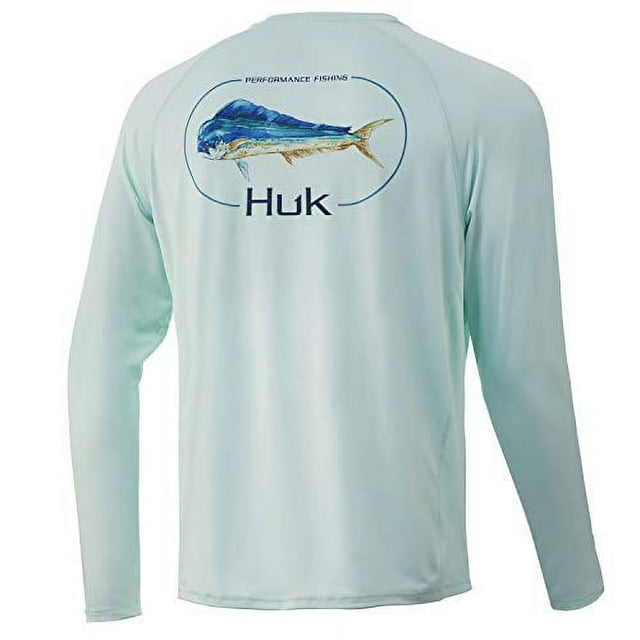 HUK Men's KC Pursuit Long Sleeve Sun Protecting Fishing Shirt, Dorado ...