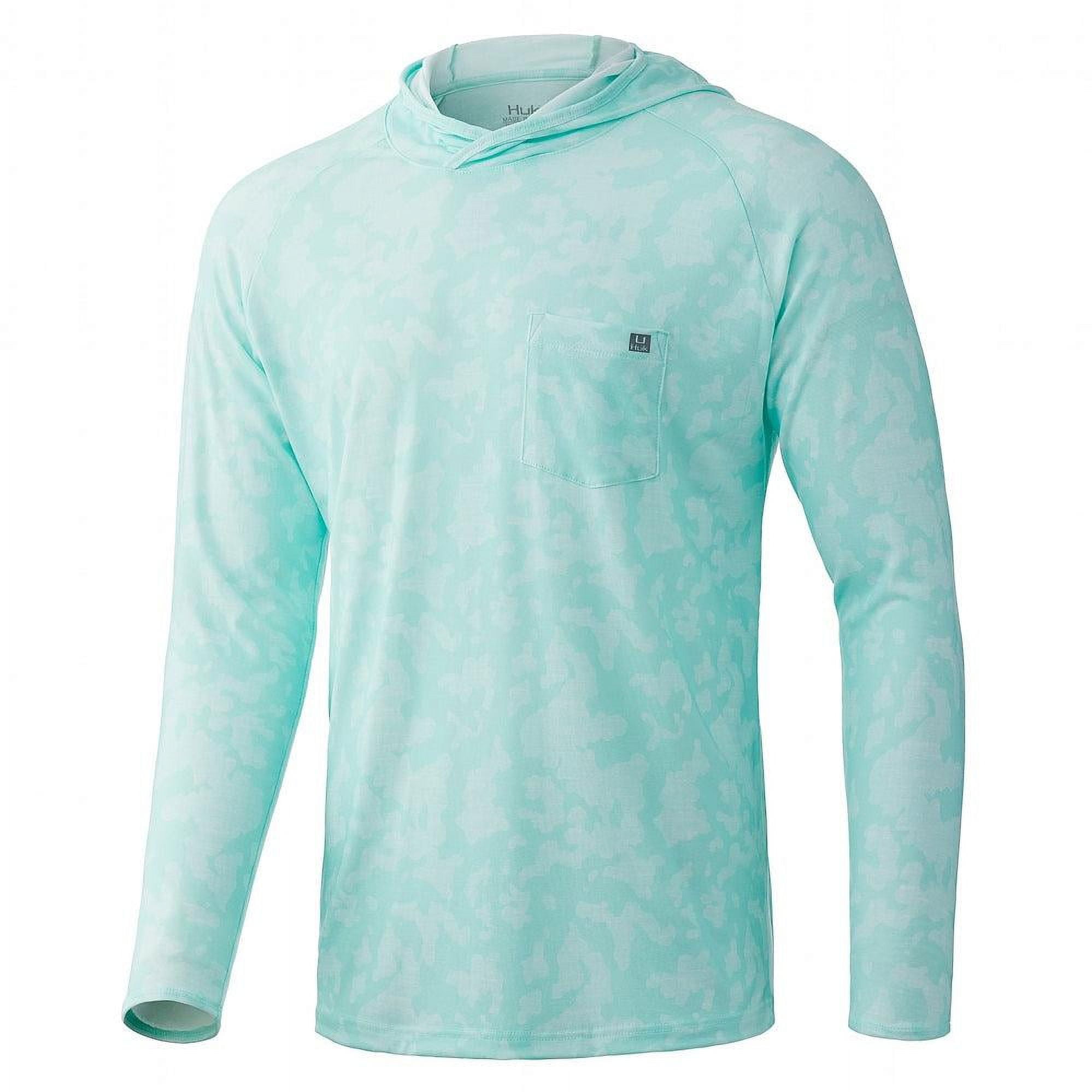 HUK Waypoint Running Lakes Hoodie Beach Glass, Large - Walmart.com