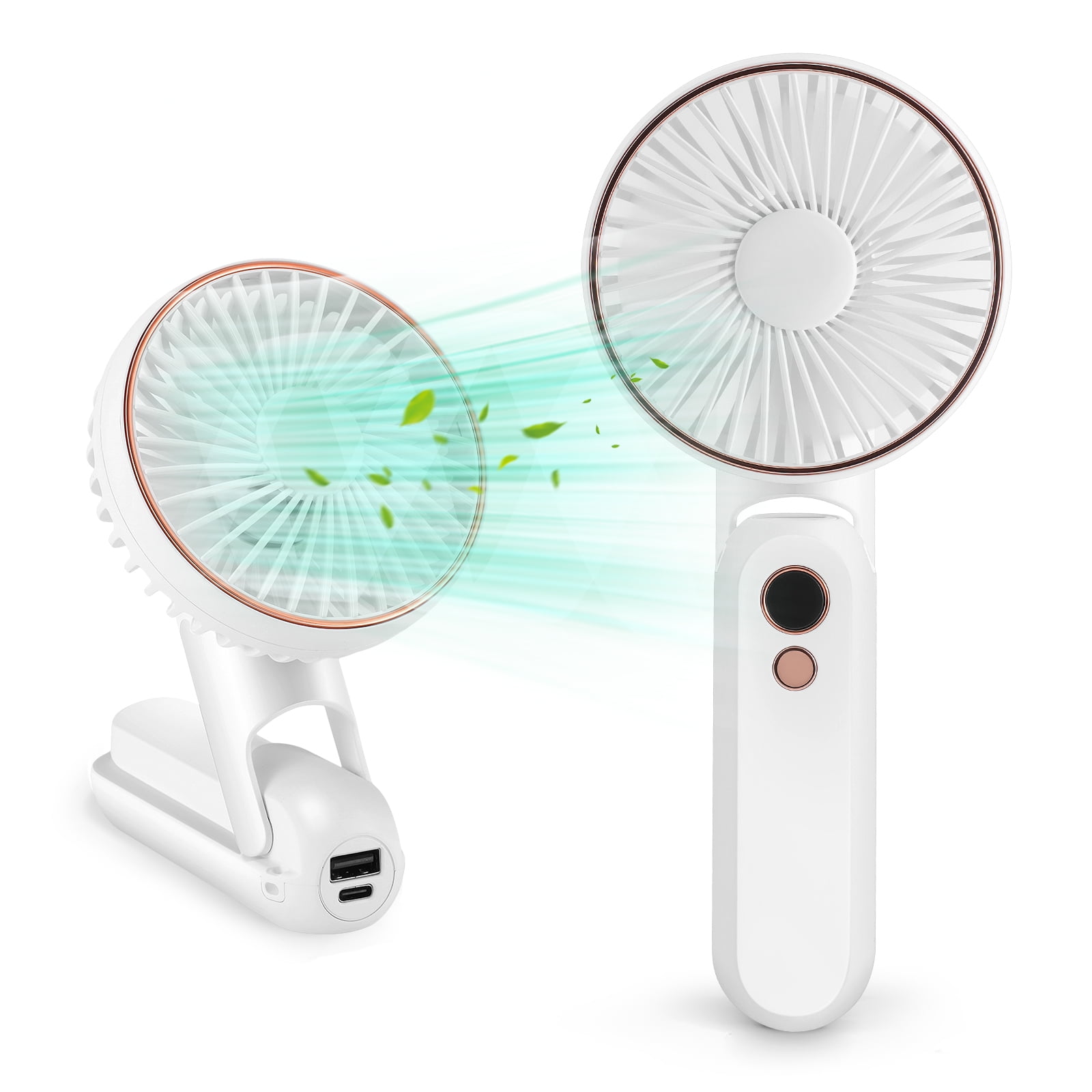 HUKOER 5-Speed Foldable Rechargeable USB Mini Handheld Fan - Walmart.com