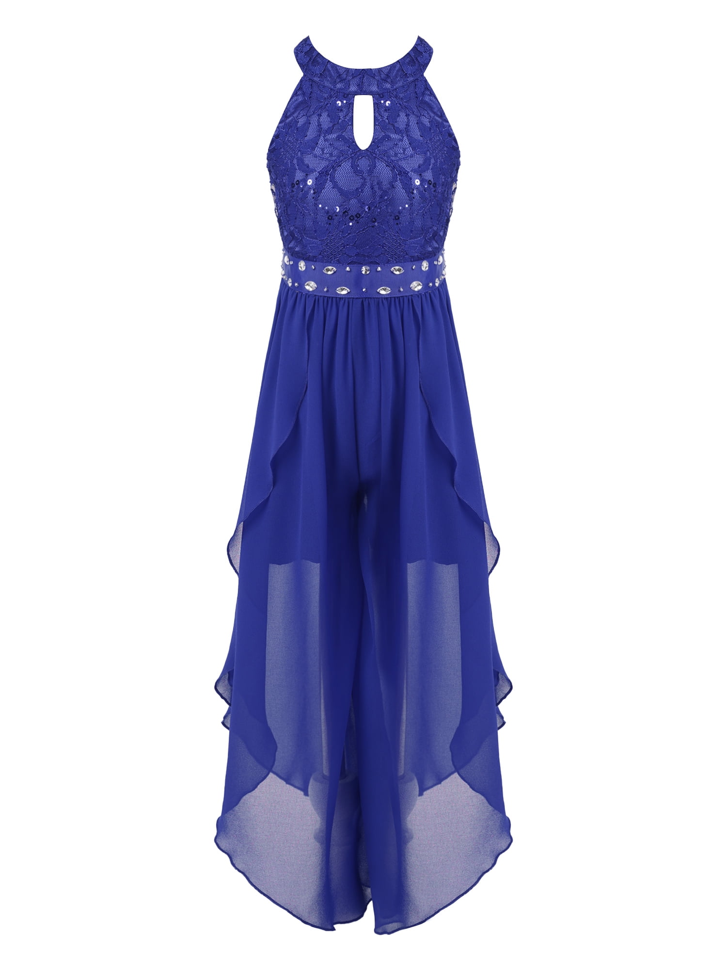 HULIJA Big Girls Floral Lace Shiny Crystal Pageant Dance Gown Birthday ...