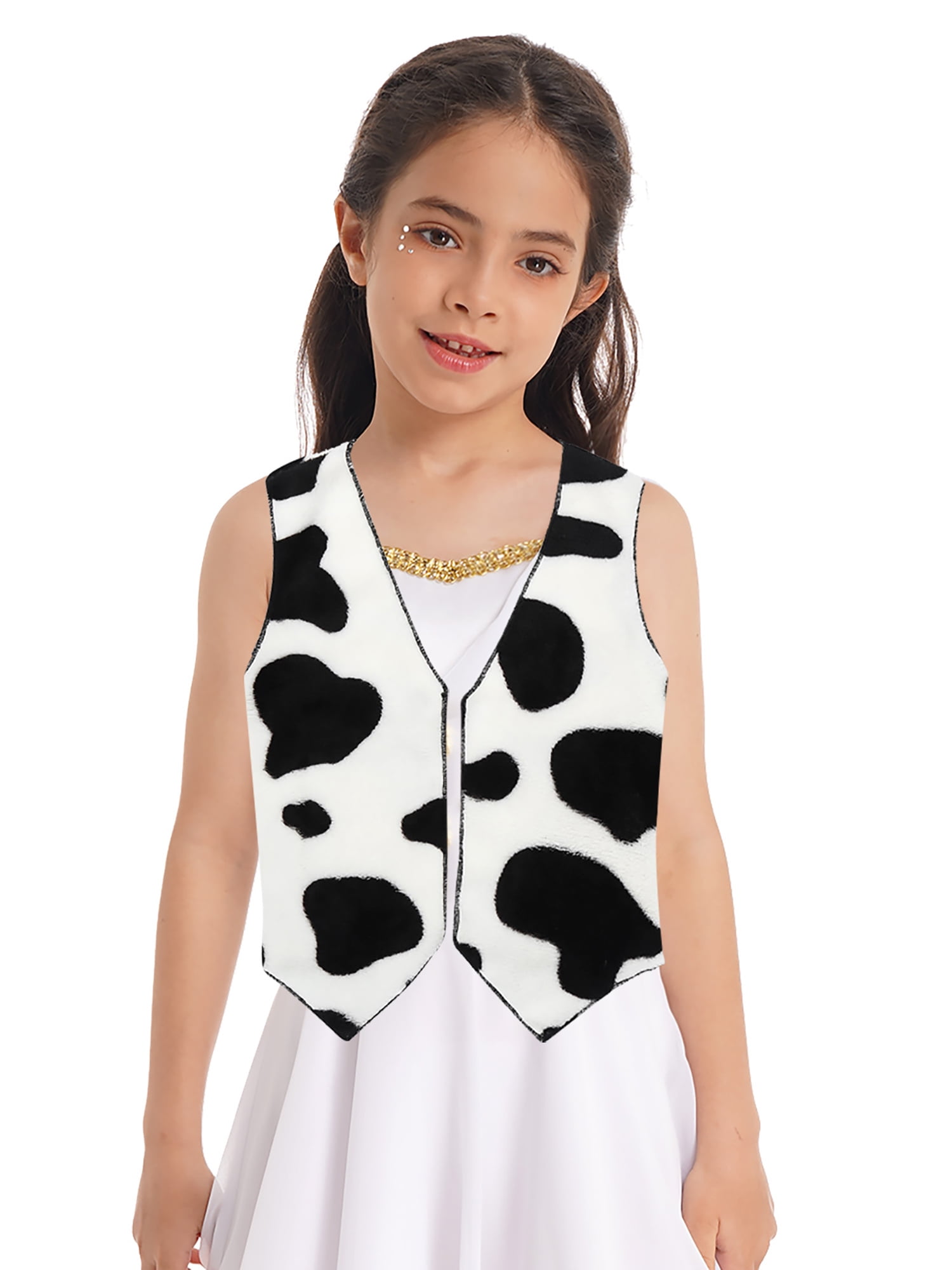 HULIJA Kids Boys Western Cowboy Cowgirl Costume Cow Print Waistcoat ...