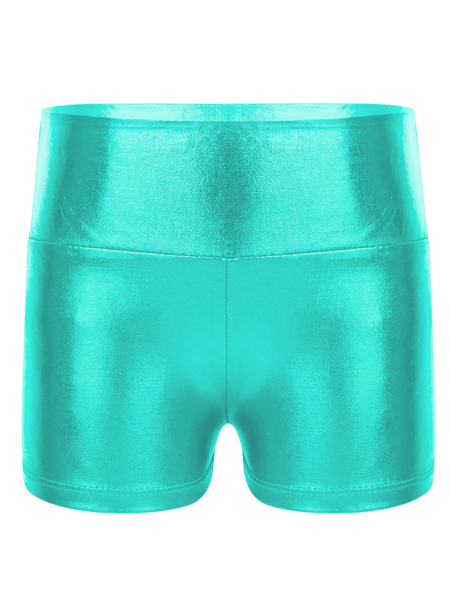 HULIJA Kids Girls Shiny Metallic Workout Shorts Sports Gym Dance ...