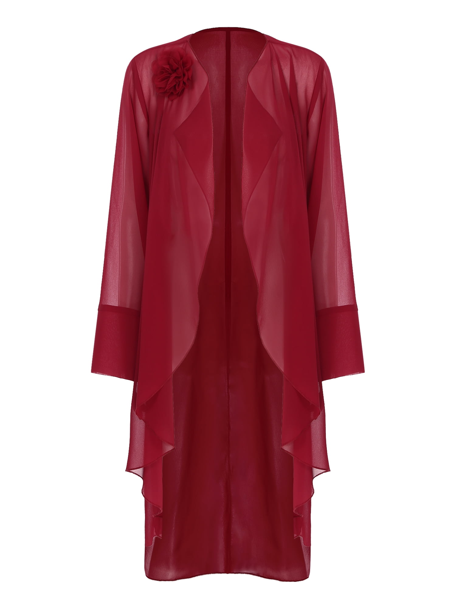HULIJA Women’s Sheer Chiffon Long Cardigan Wedding Guest Cover Ups ...
