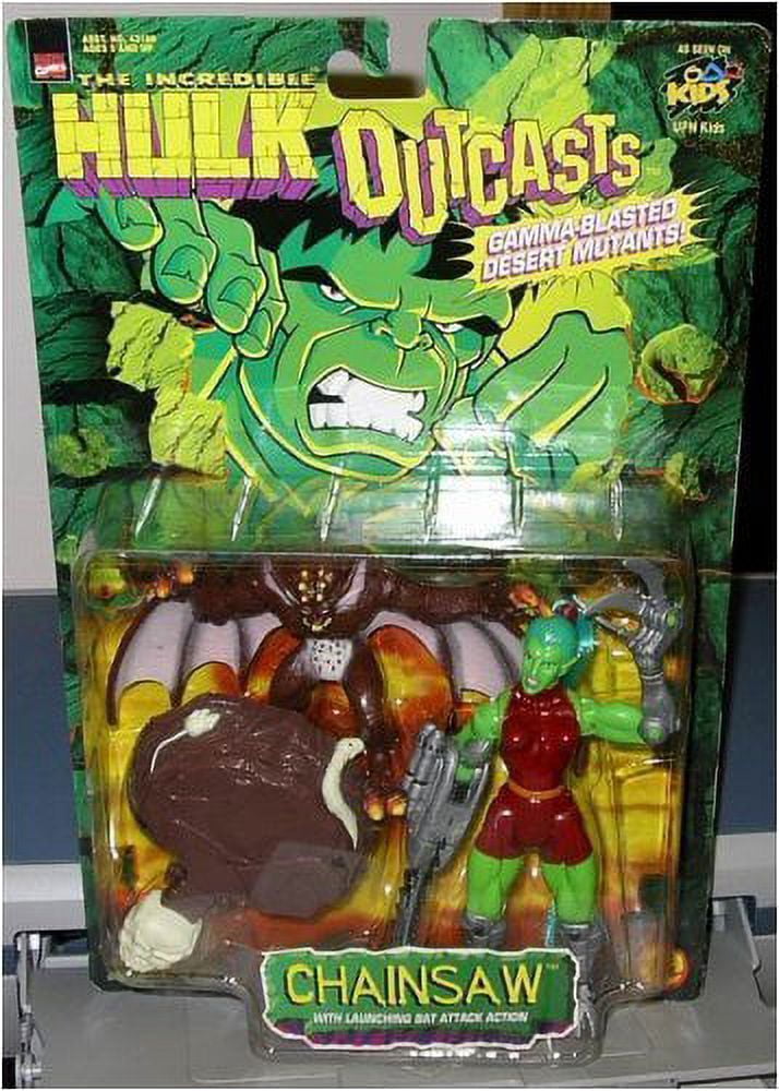 HULK OUTCASTS HULK " CHAINSAW w/ LAUNCHING BAT ATTACK ACTION" - Walmart.com