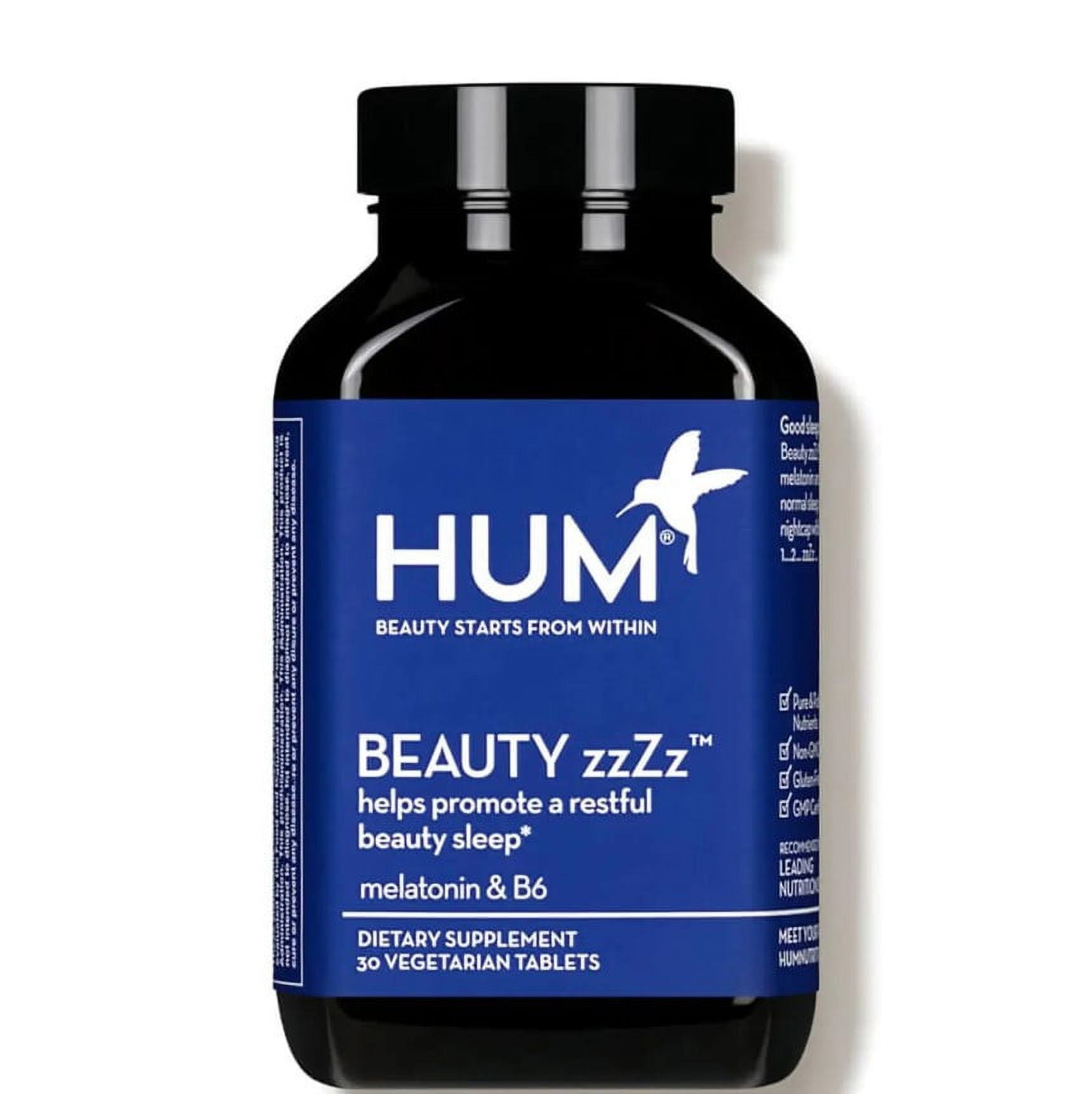 HUM Beauty zzZz Vegan Melatonin - 30 Tablets - Walmart.com