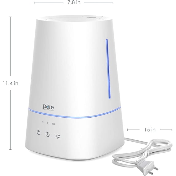 HUME Max - Easy Top-Fill Ultrasonic Cool Mist Humidifier, 3.7-L (1 ...