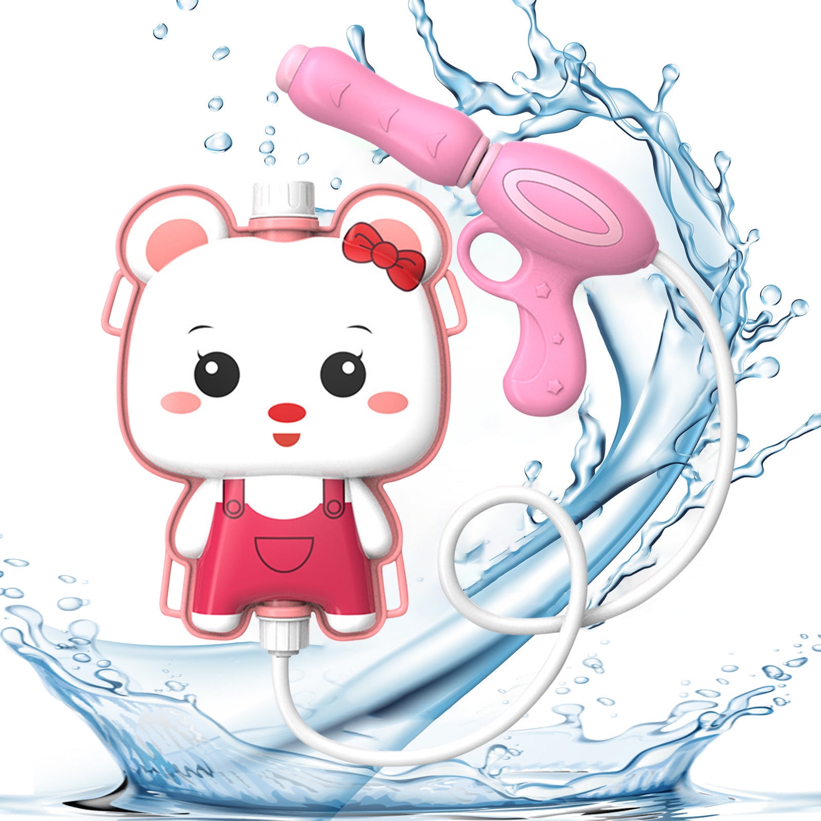 HUMJUSE Backpack Water Gun, Animal Water Shooter Blaster for Kids with ...