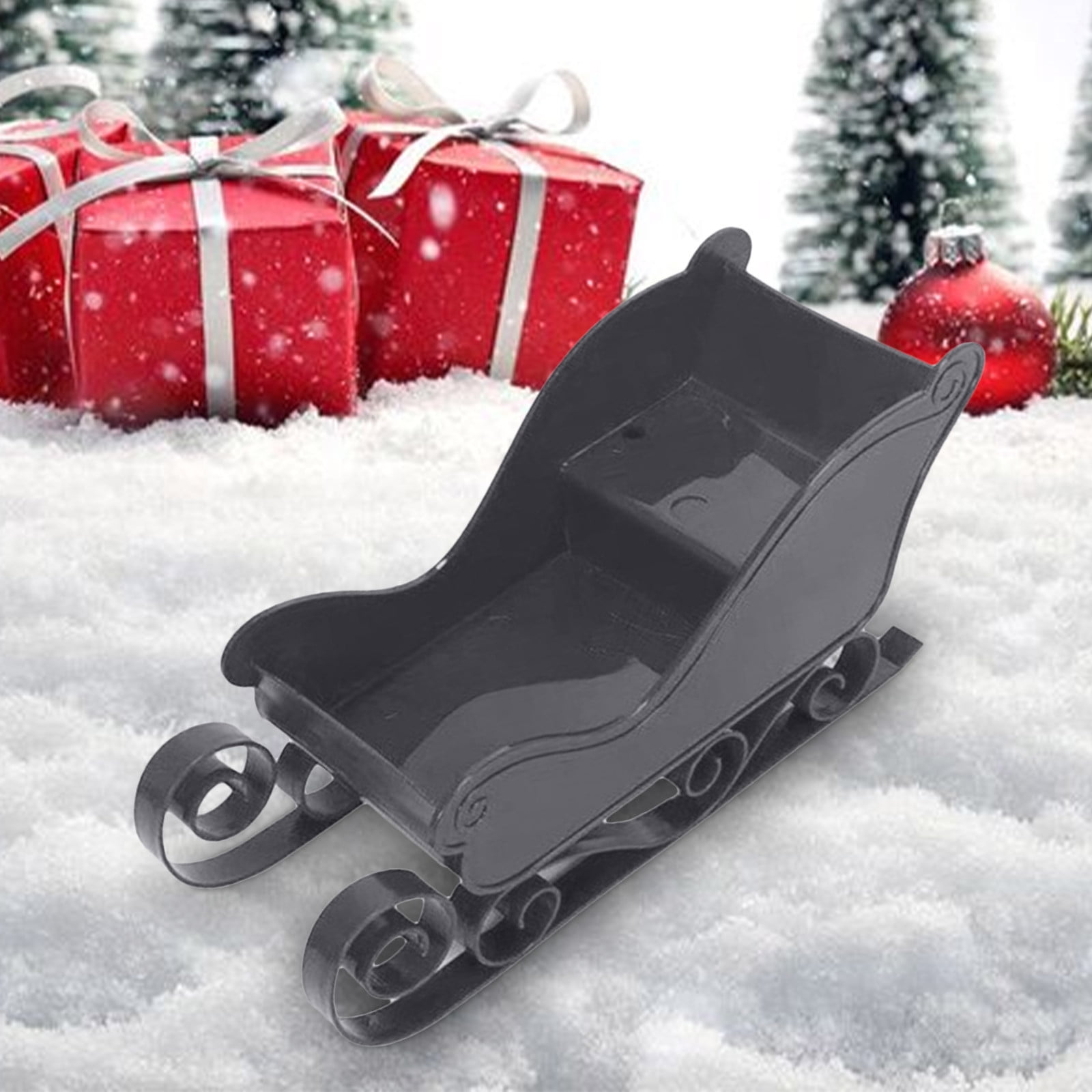 HUMJUSE Christmas Sleigh 11X5X4 Inch Decorations Christmas Mini Sled ...
