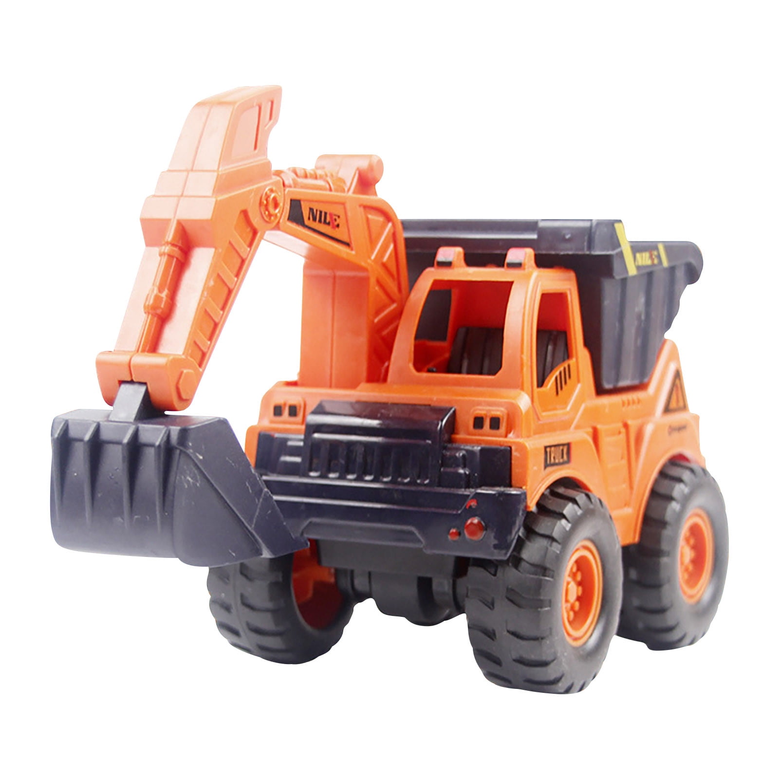 HUMJUSE Construction Toys, Friction Powered Excavator Loader Truck ...