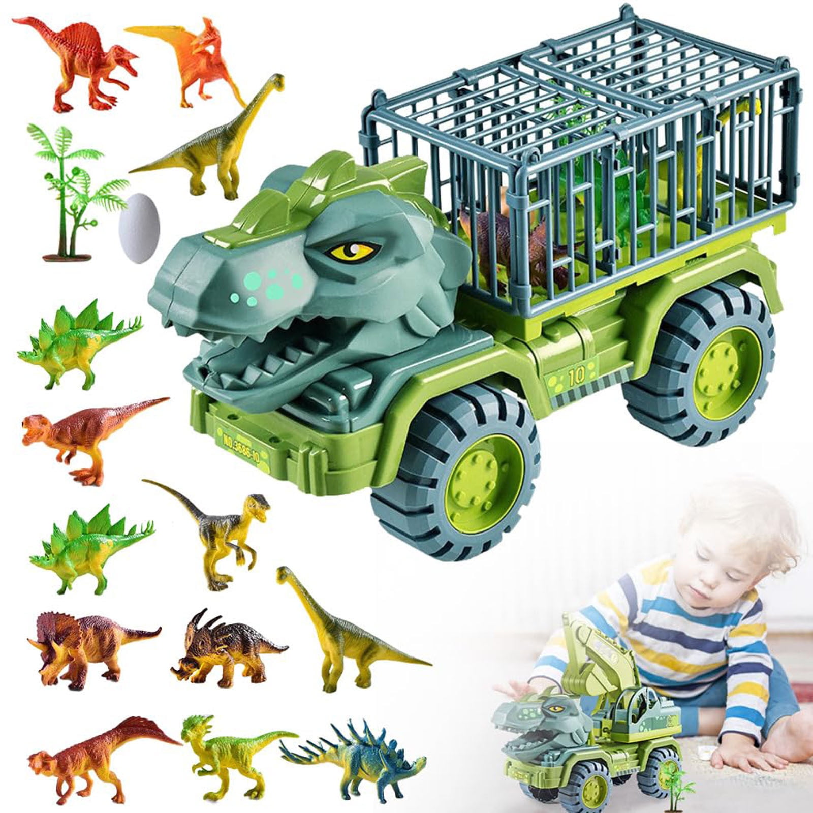 HUMJUSE Dinosaur Truck for Kids 3 4 5 6, Construction Vehicle Toys for ...