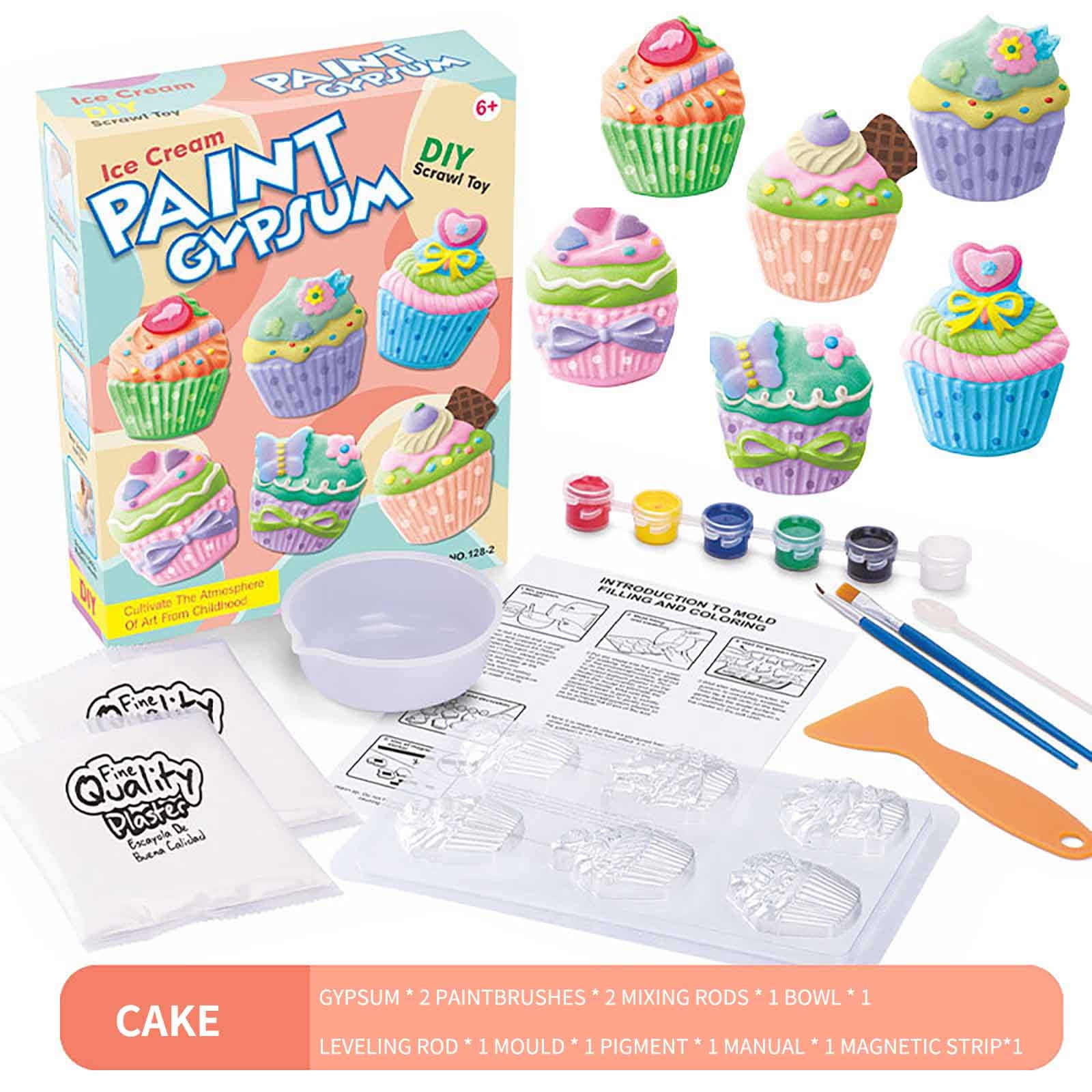 HUMJUSE Diy Painting Plaster Kits Kids Arts and Crafts Painting Kit Diy ...