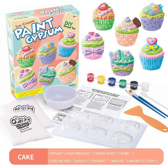 HUMJUSE Diy Painting Plaster Kits Kids Arts and Crafts Painting Kit Diy ...