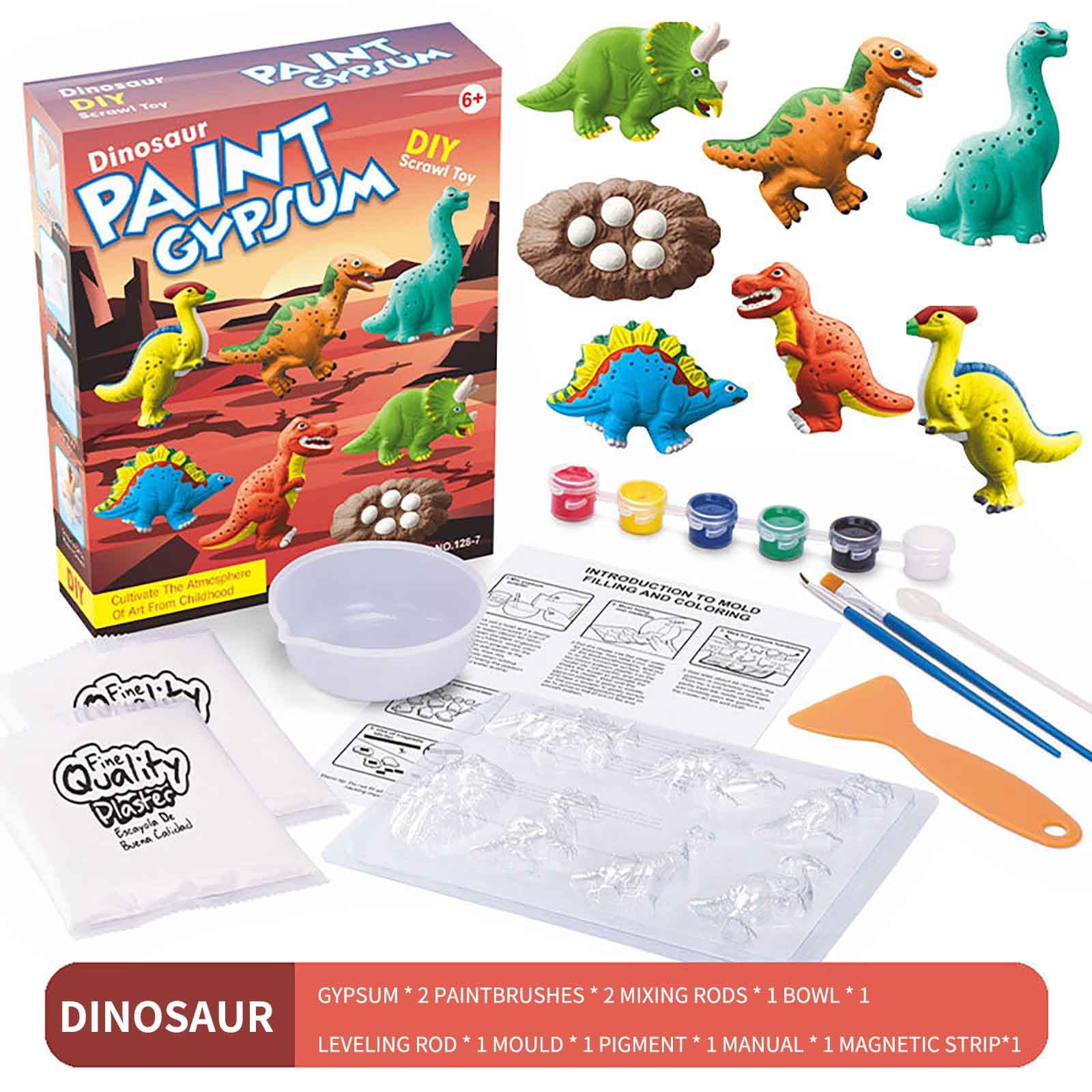 HUMJUSE Diy Painting Plaster Kits Kids Arts and Crafts Painting Kit Diy ...