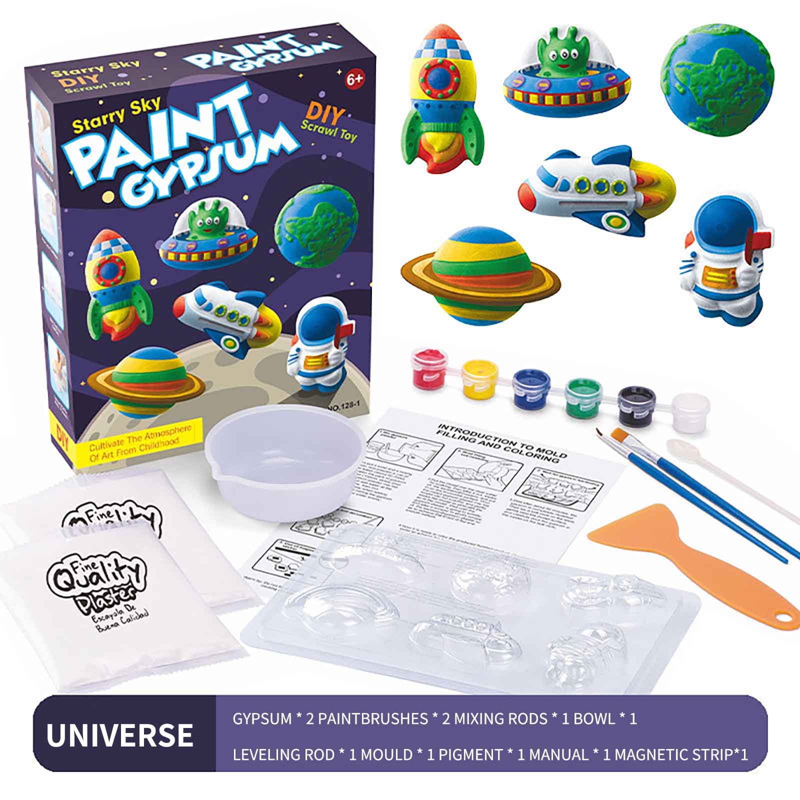 HUMJUSE Diy Painting Plaster Kits Kids Arts and Crafts Painting Kit Diy ...