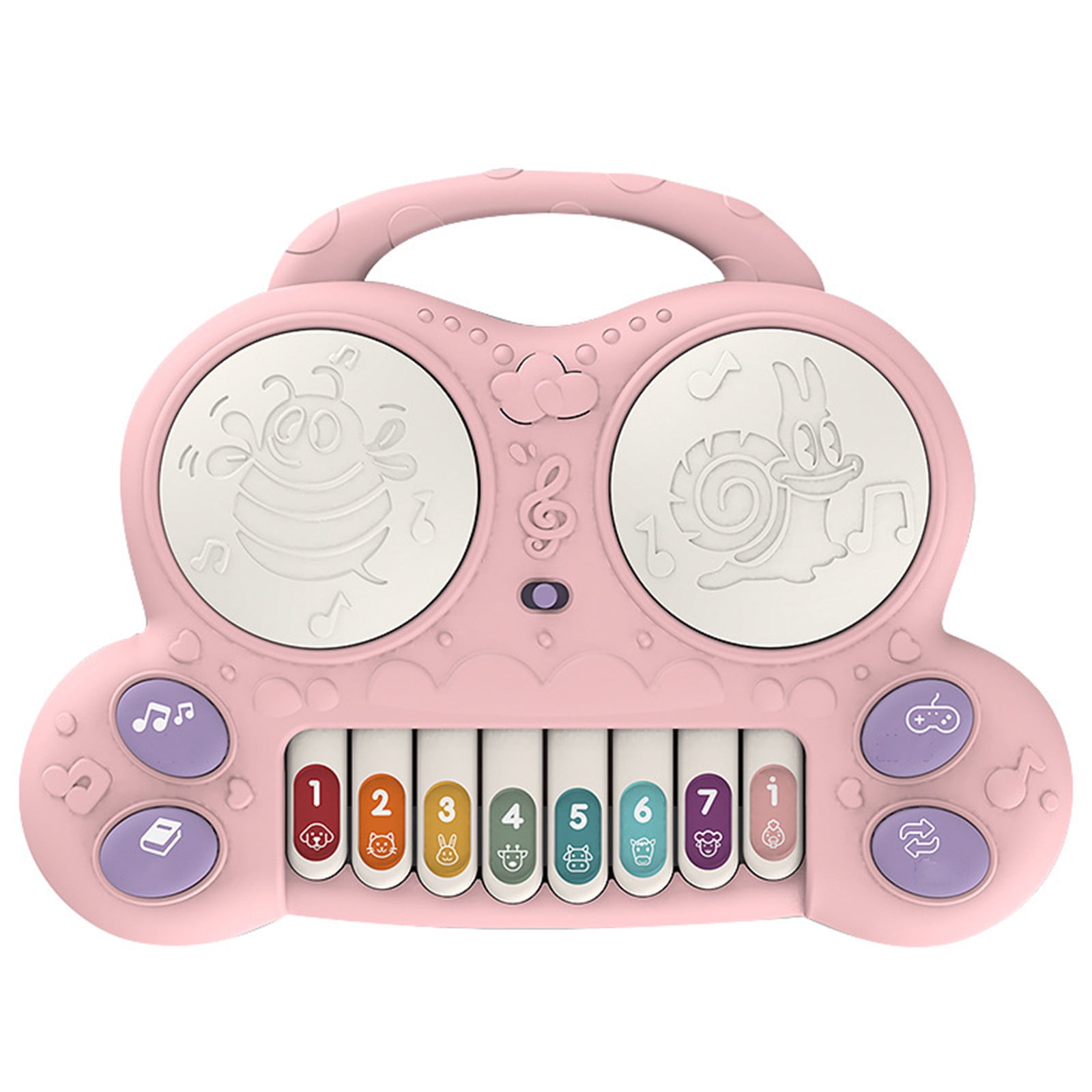 HUMJUSE Kids Drum Baby Kids Drum Toy for Toddlers - Montessori Musical ...