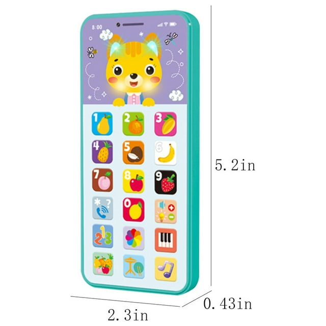 HUMJUSE Kids Phone Toy with Sound & Light - Educational Toy Cell Phone ...
