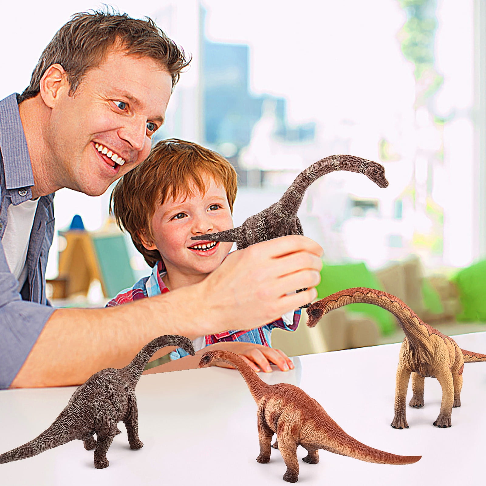 HUMJUSE Large Dinosaur Figure, Realistic Brachiosaurus Toy, Dino Animal ...