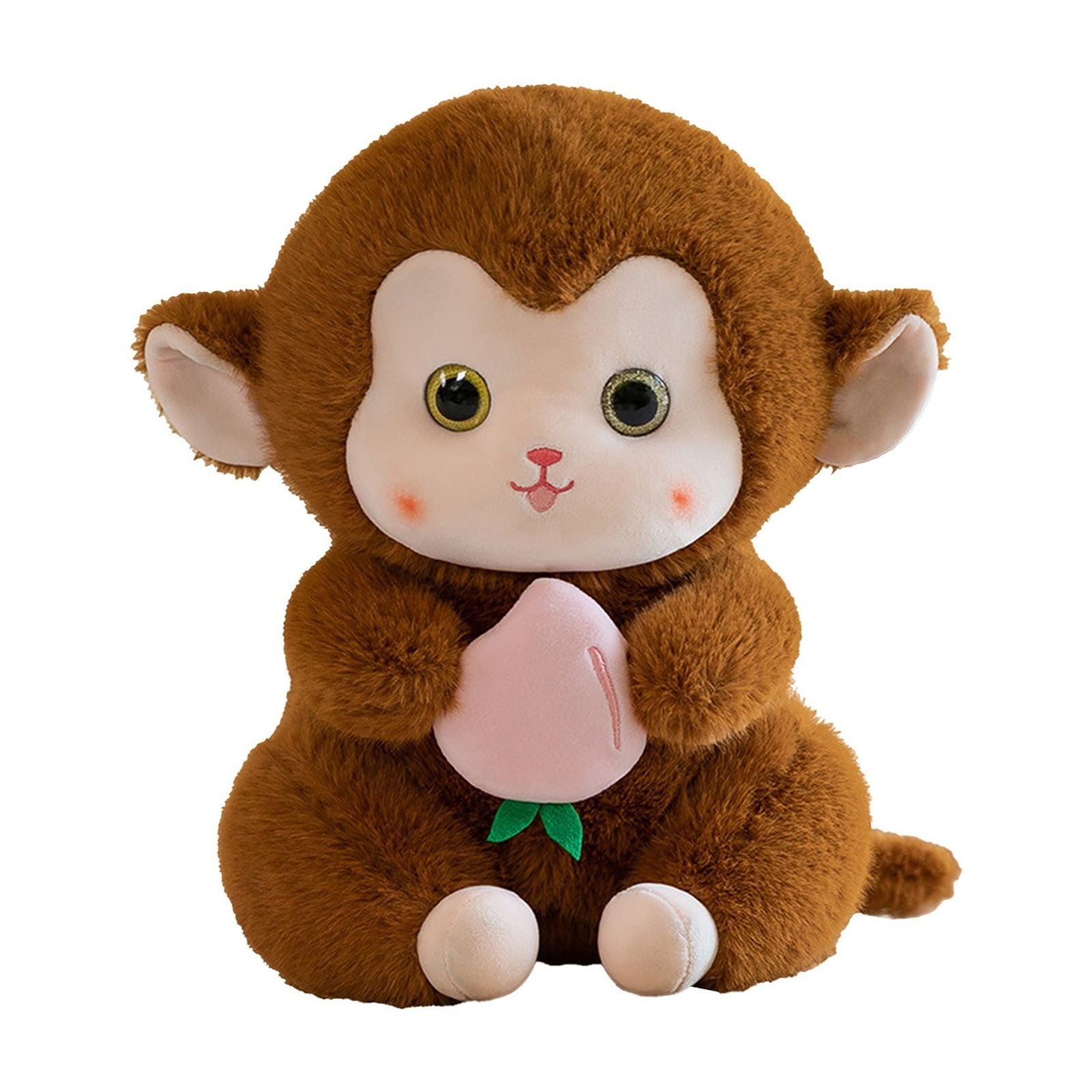 HUMJUSE Monkey Stuffed Animals Doll with Peach Decor, Monkey Stuffed ...