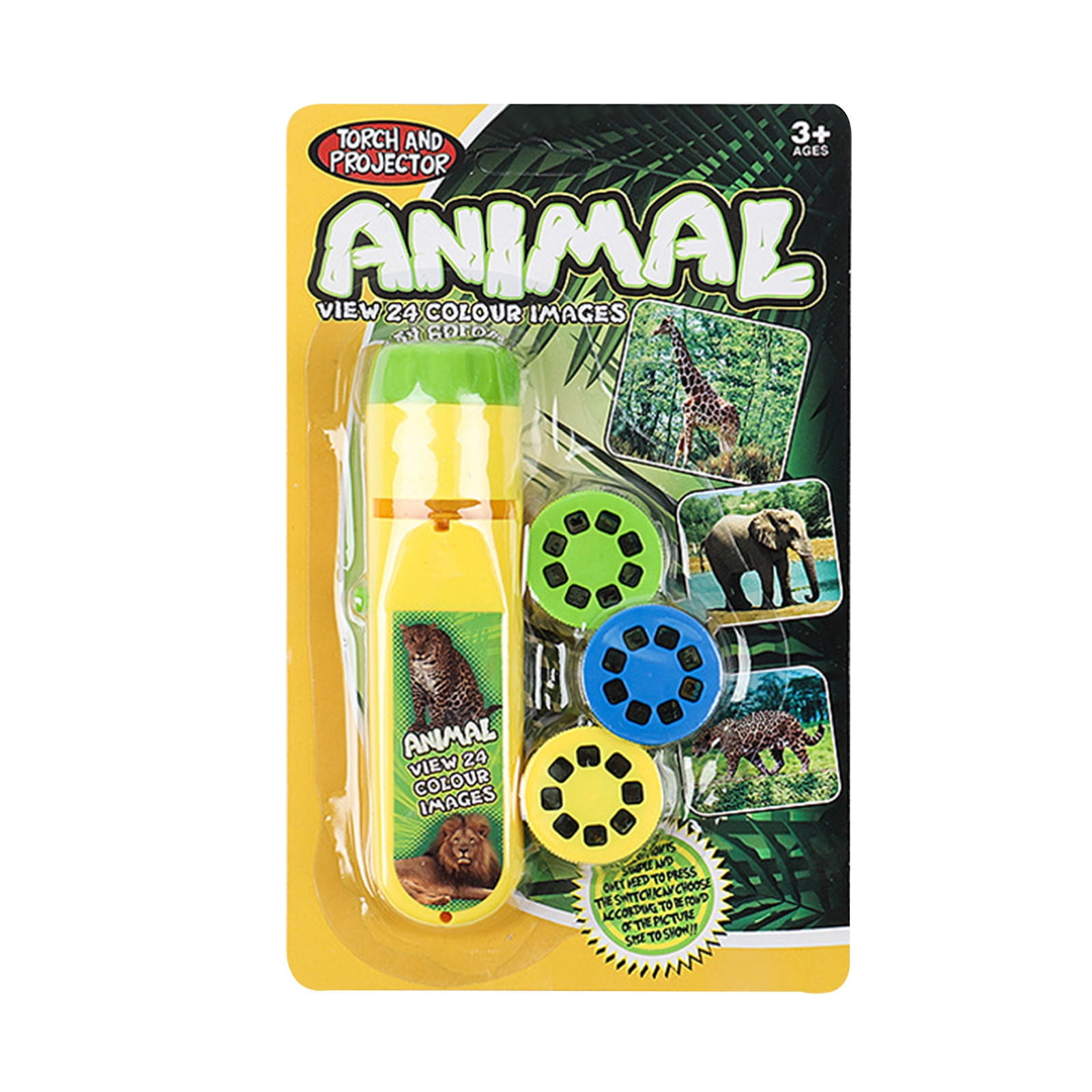 HUMJUSE Projector Torch Toy Flashlight Educational Learning Night Light ...
