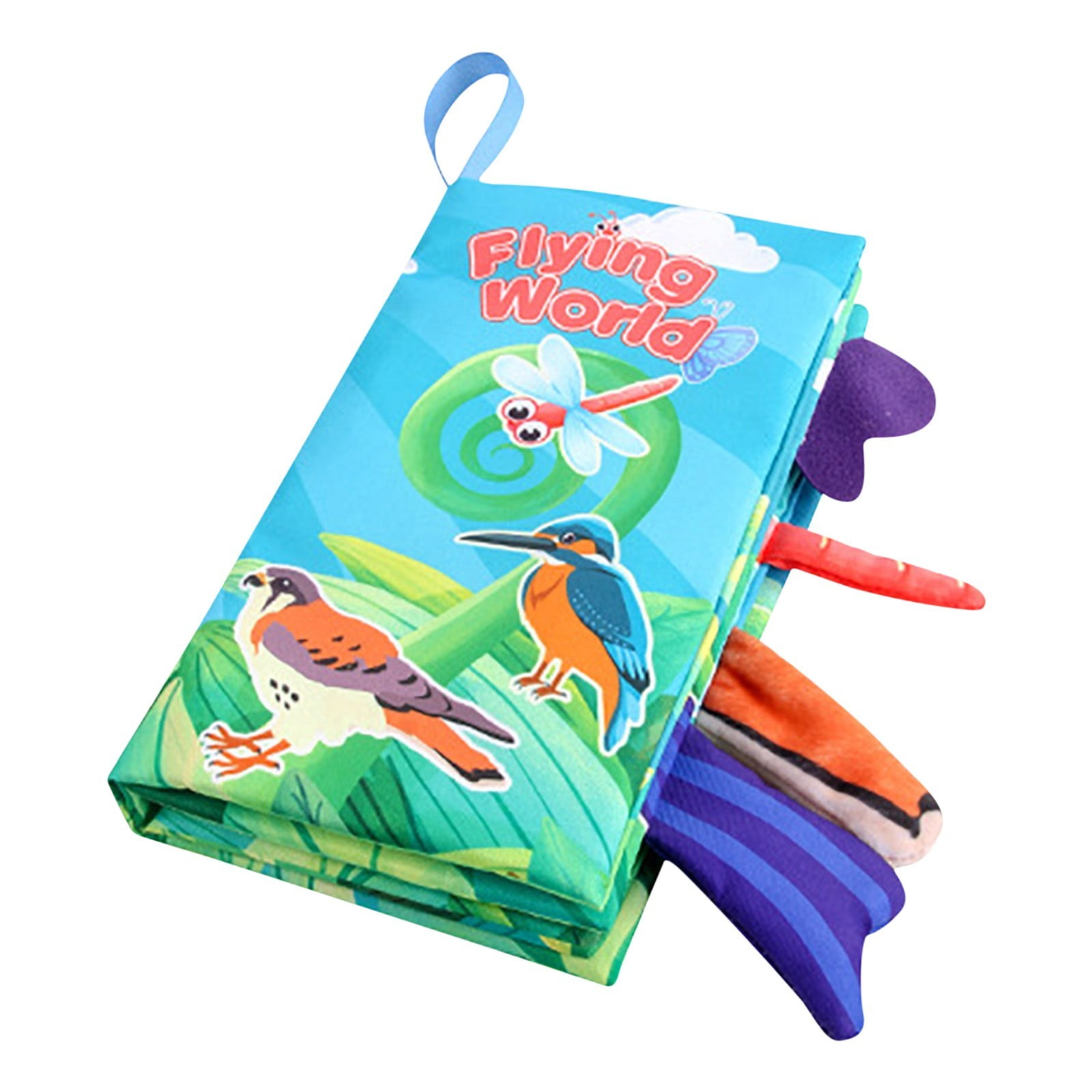 HUMJUSE Soft Cloth Book with Hand Puppet, Touch and Feel Baby Books ...